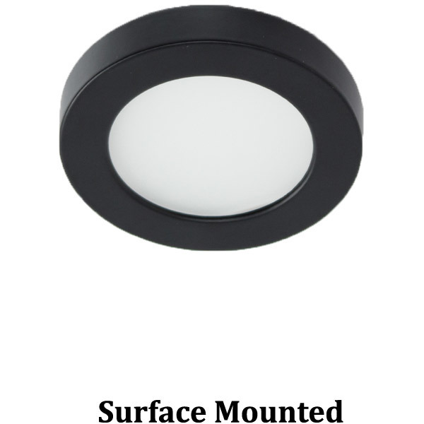 WAC Lighting HR-LED90-30-BK LED Button Light 24 LED 3 inch Black Puck ...