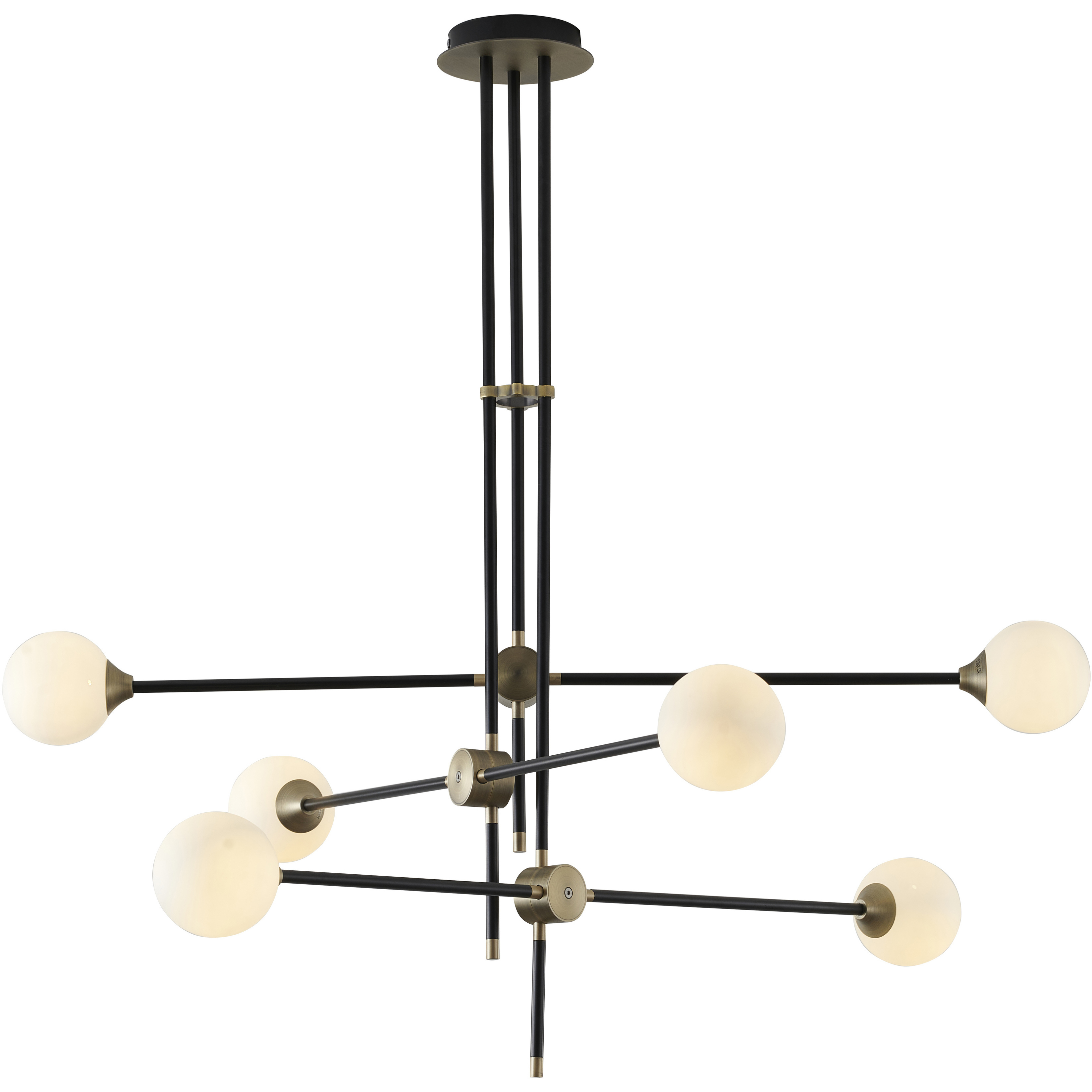 Bethel International DLS09C39BR Canada LED 39 inch Black Chandelier ...