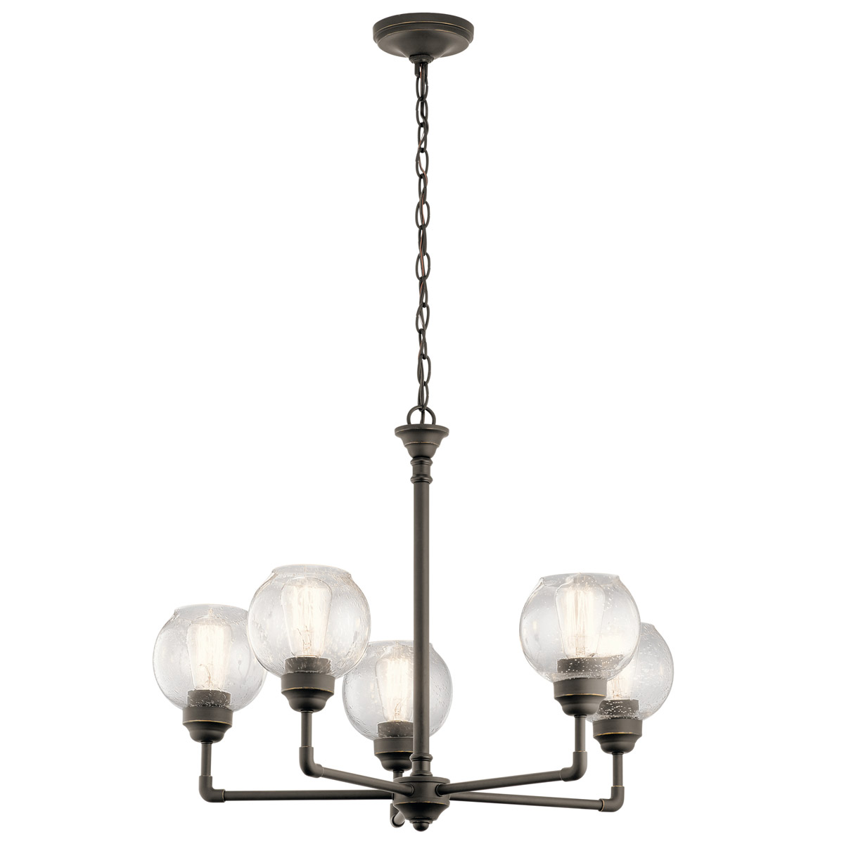 Kichler 43993OZ Niles 5 Light 26 inch Olde Bronze Chandelier 1 Tier ...