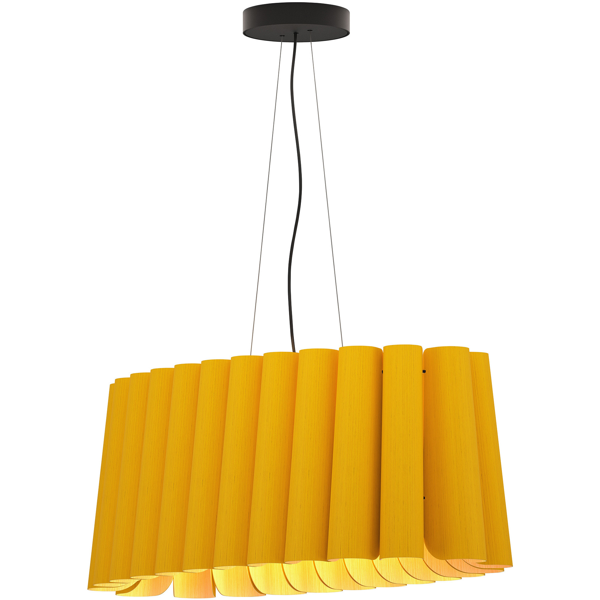 Renata 17.3 inch Yellow Pendant Ceiling Light in Yellow/Ash, 17 in, WEP ...