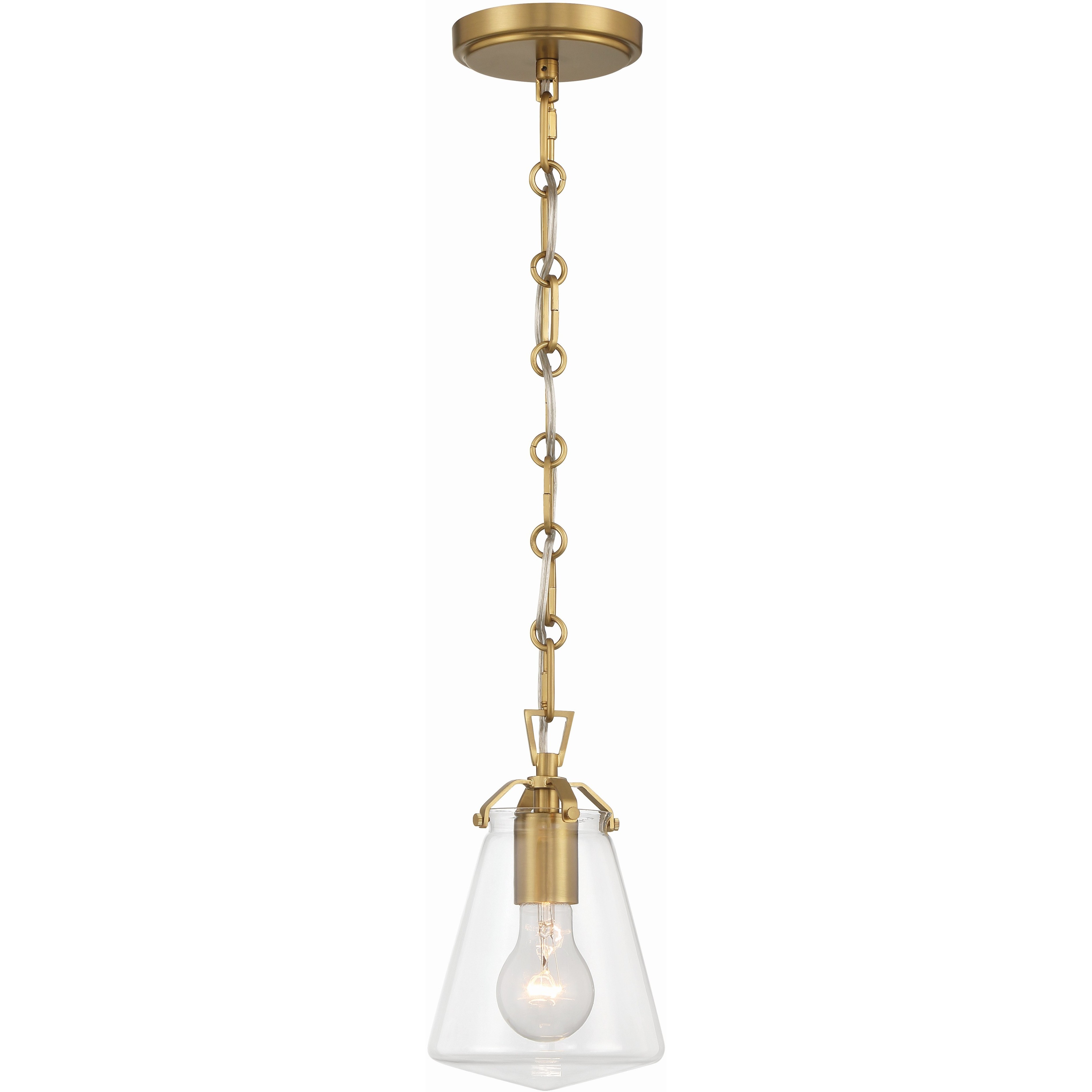 Crystorama VSS-7002-LG Voss 1 Light 5.75 inch Luxe Gold Mini Pendant ...