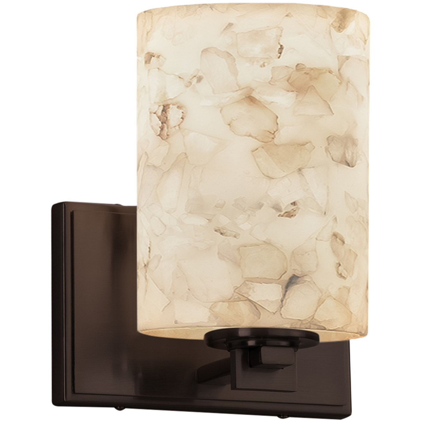 Alabaster Rocks Wall Sconce Wall Light in 700 Lm LED, Dark Bronze ...