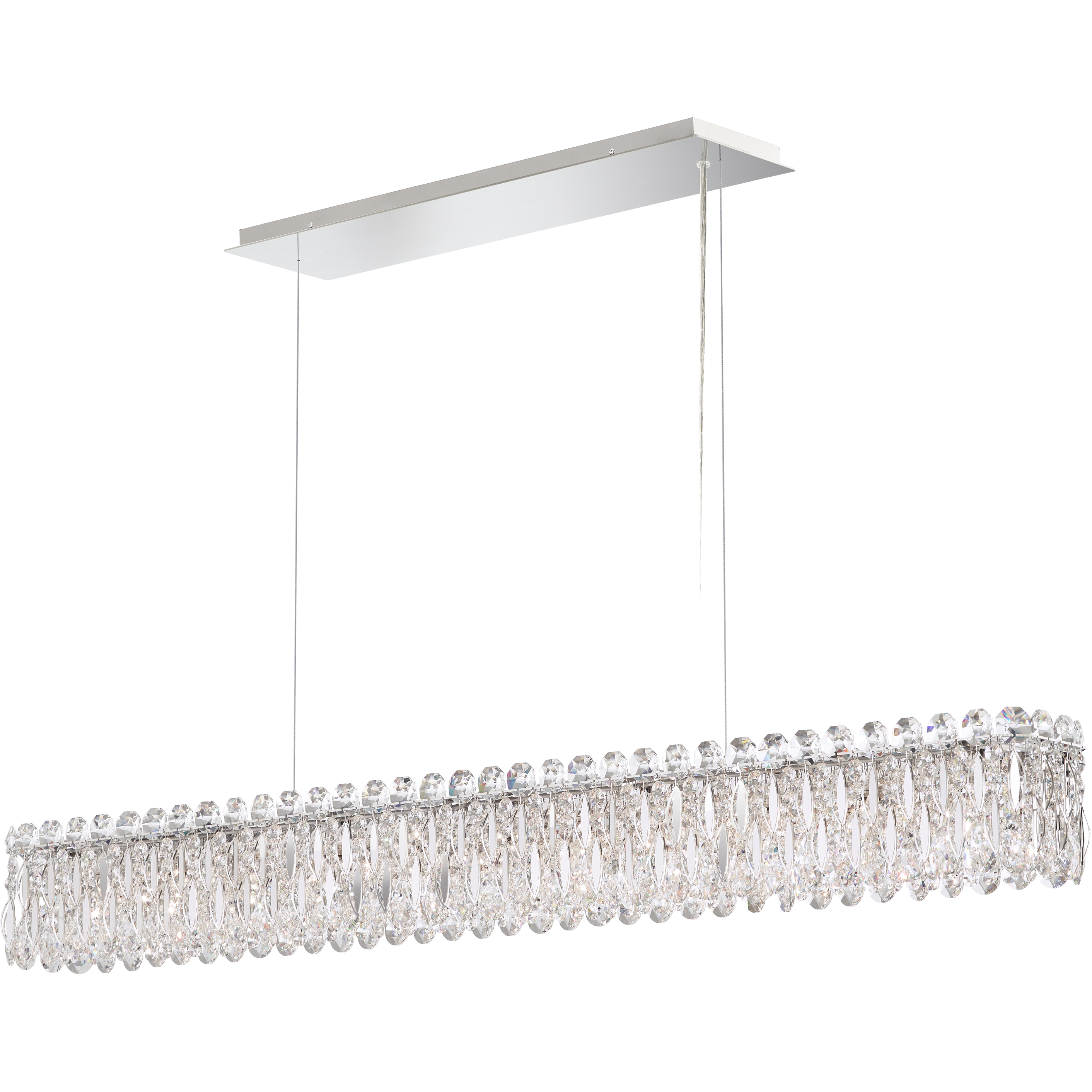 Sarella 11 Light 47.5 inch Polished Stainless Steel Linear Pendant ...