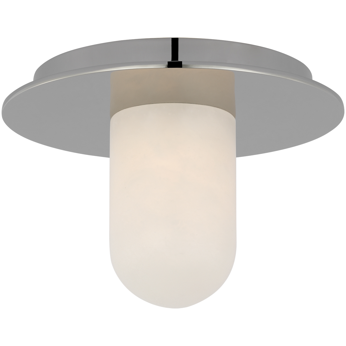 Kelly Wearstler Fosse LED 5.5 inch Polished Nickel Solitaire Flush ...