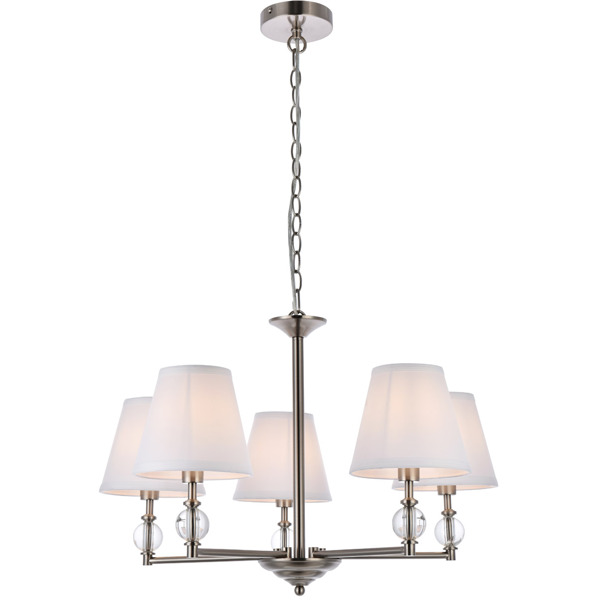 Living District LD7024D25SN Bethany 5 Light 27.5 inch Stain Nickel ...