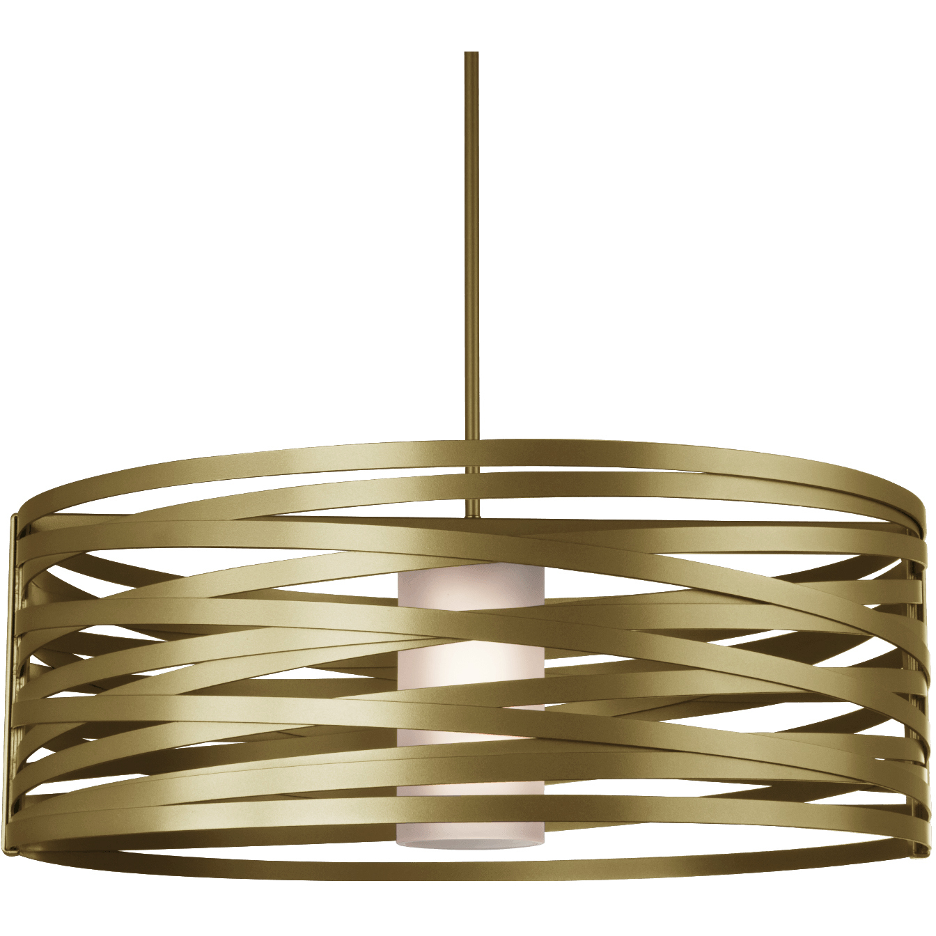 Tempest LED 30.2 inch Gilded Brass Chandelier Ceiling Light, Drum