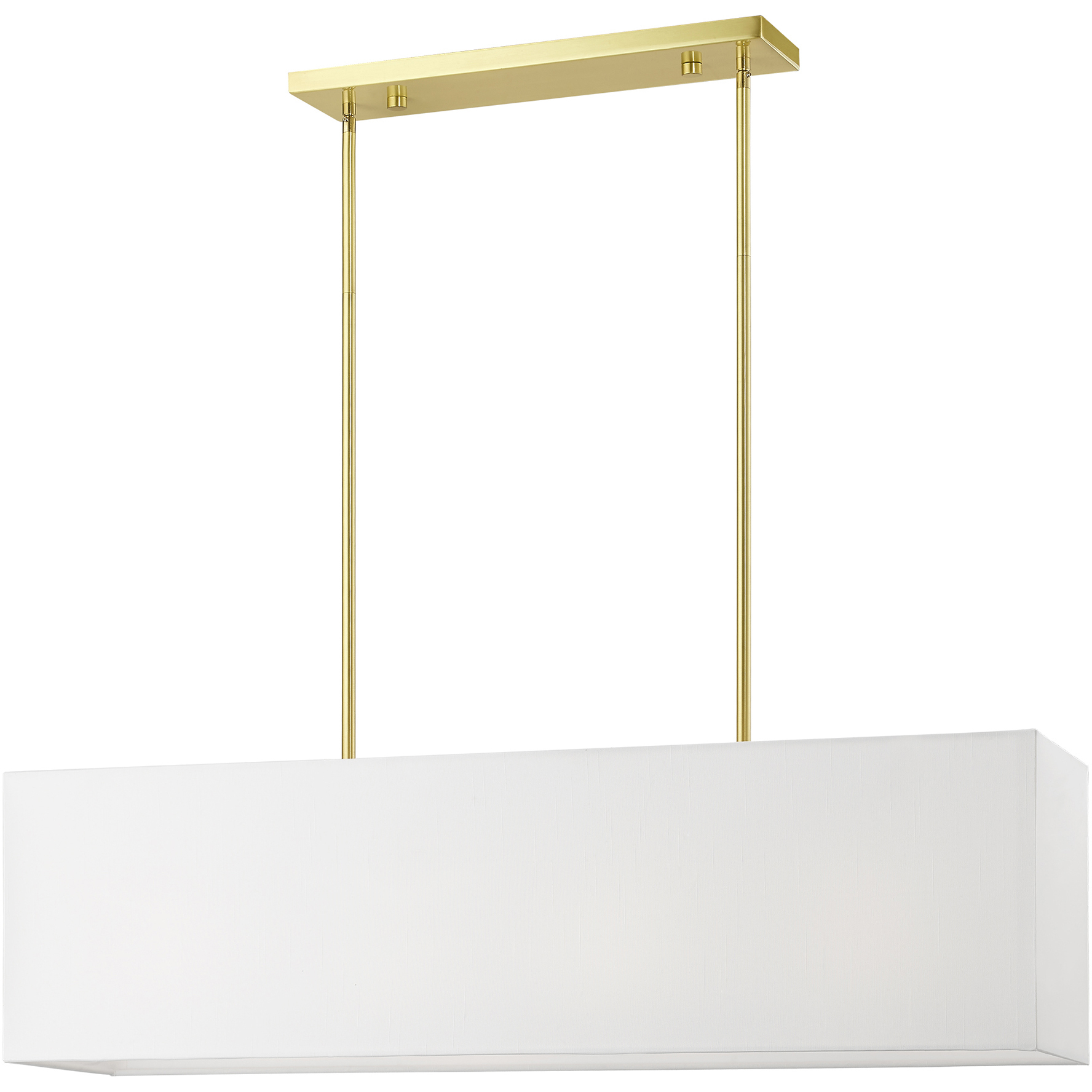 Summit Linear Chandelier Ceiling Light in Satin Brass