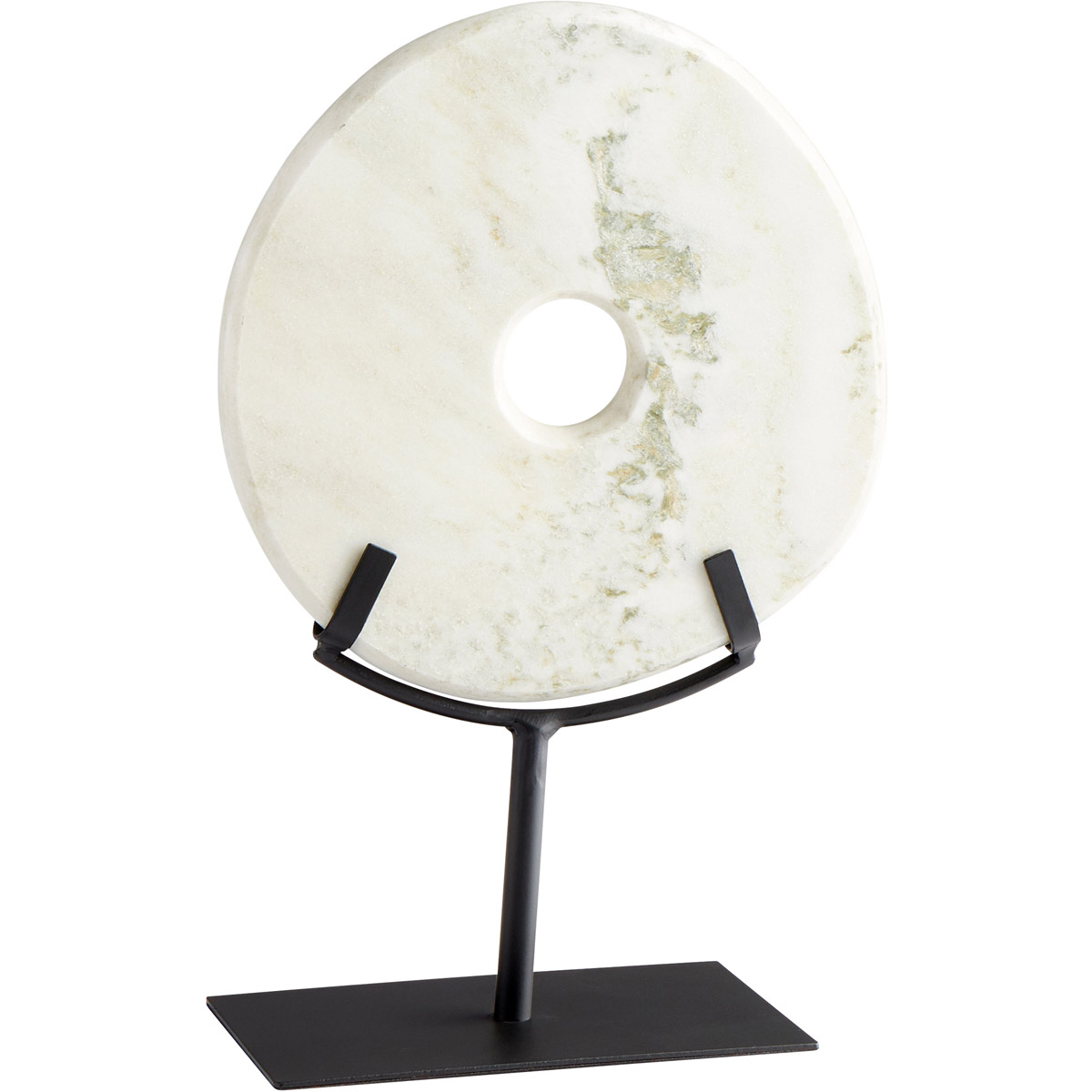 Cyan Design 02308 White Disk On Stand 14 X 9 inch Sculpture, Small
