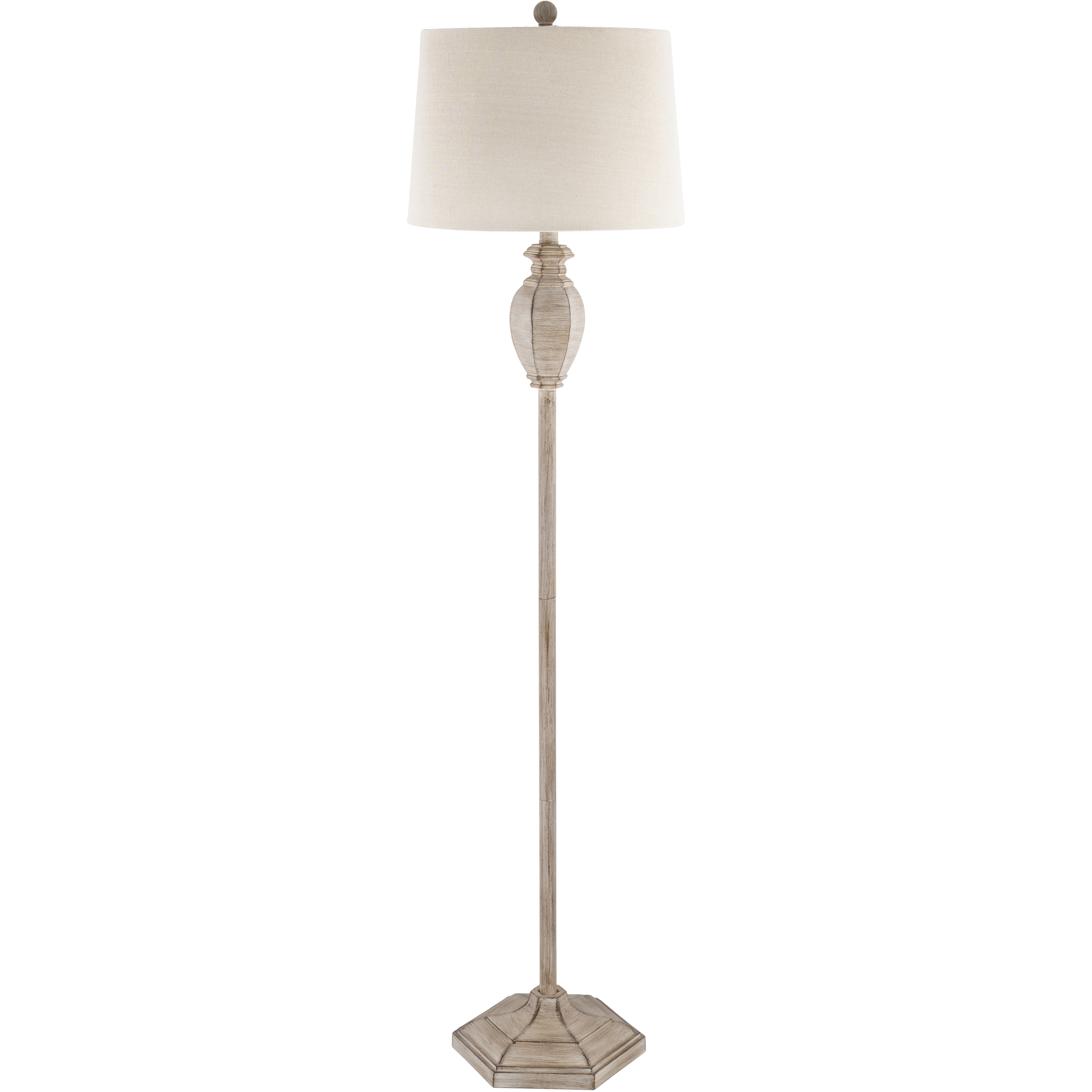 Surya EBU-002 Eburne 59 inch 150 watt Light Grey Floor Lamp Portable Light