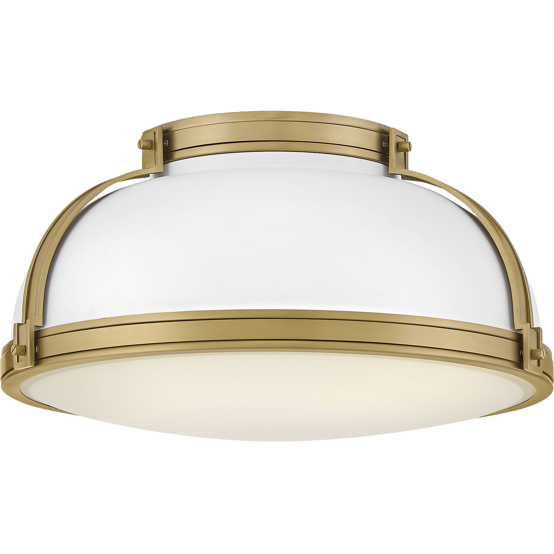 Hinkley 46353MW-LCB Barton 3 Light 18 inch Matte White with Lacquered ...