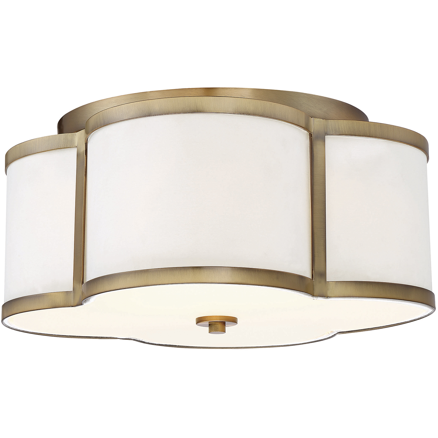 Meridian M60020NB Traditional 3 Light 16 inch Natural Brass Flush Mount ...