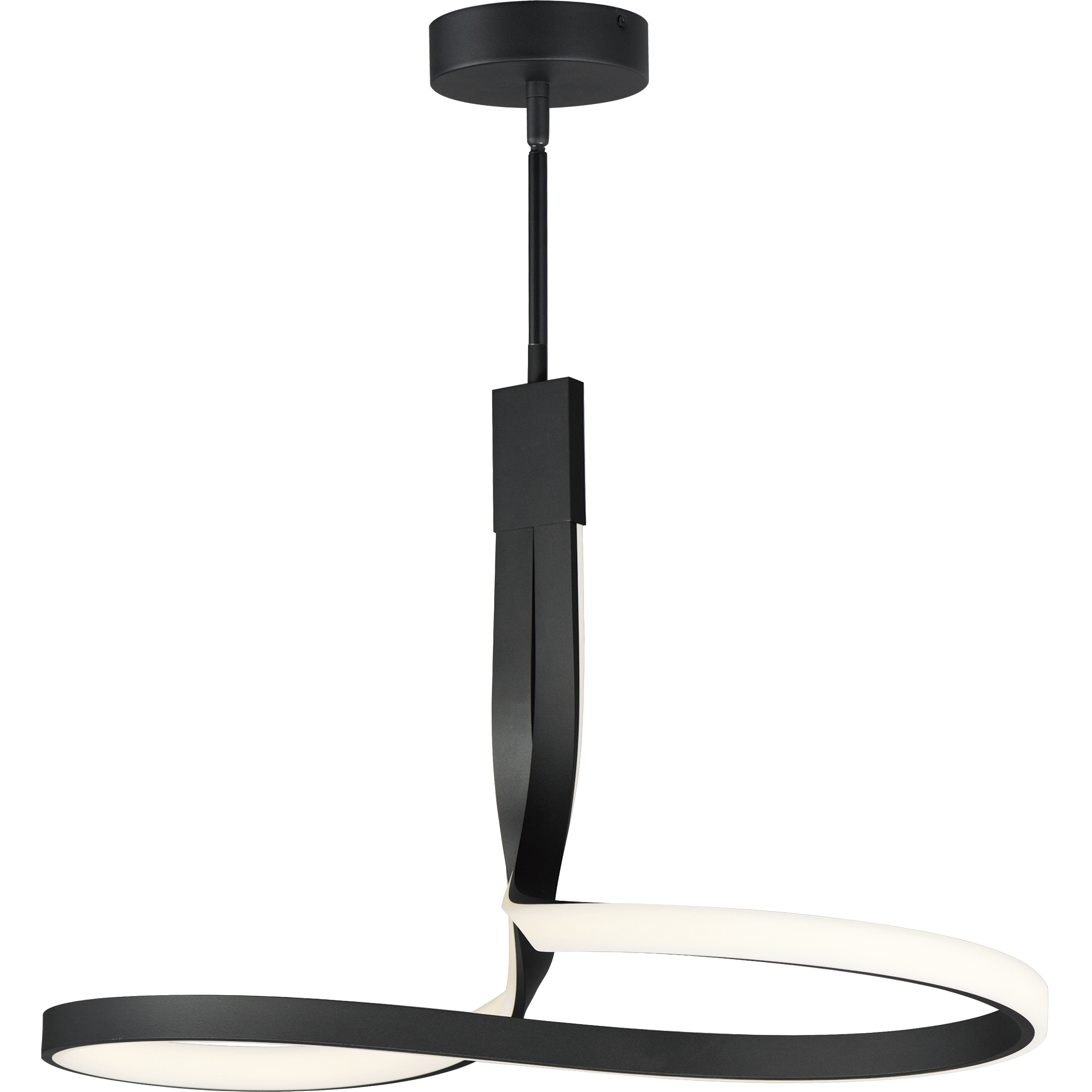 ET2 E30662-BK Serpentine LED 13 inch Black Single Pendant Ceiling Light