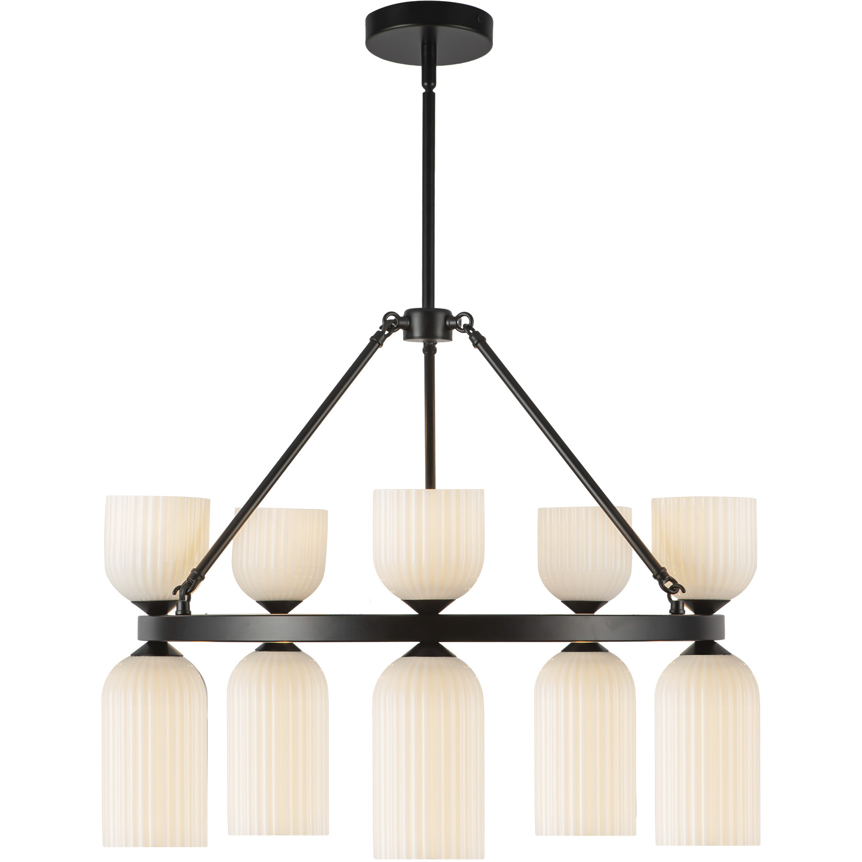 Alora CH442626MBGR Alora Mood Nelly 10 Light 25.88 inch Matte Black ...