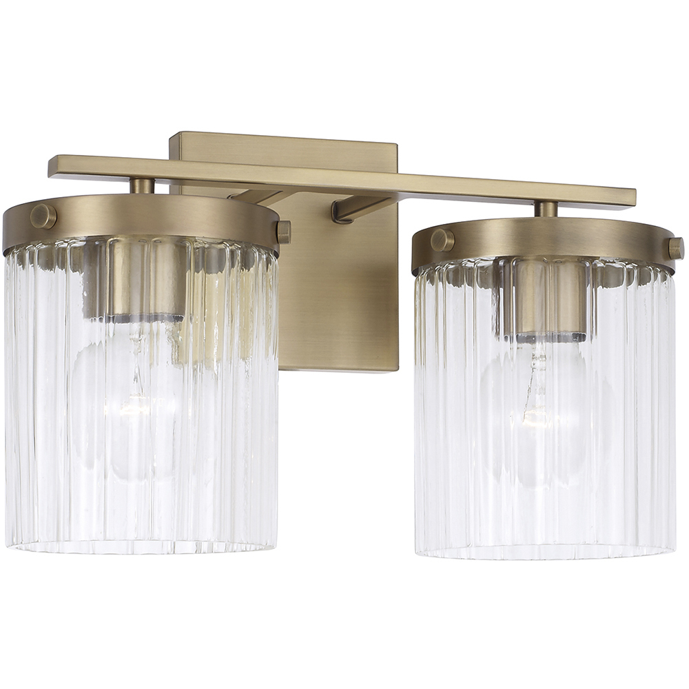 Capital Lighting 156221AD-555 Vaughn 2 Light 14.5 inch Aged Brass ...