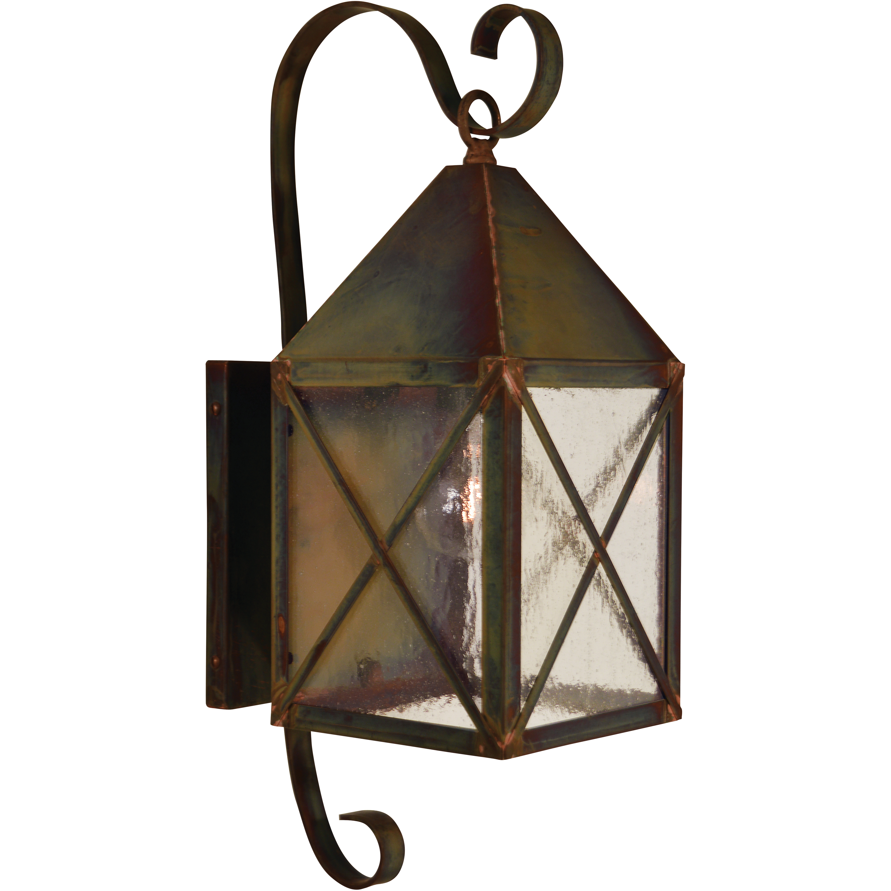 Nottingham 1 Light 18.25 inch Antique Brass Outdoor Wall Mount in Frosted