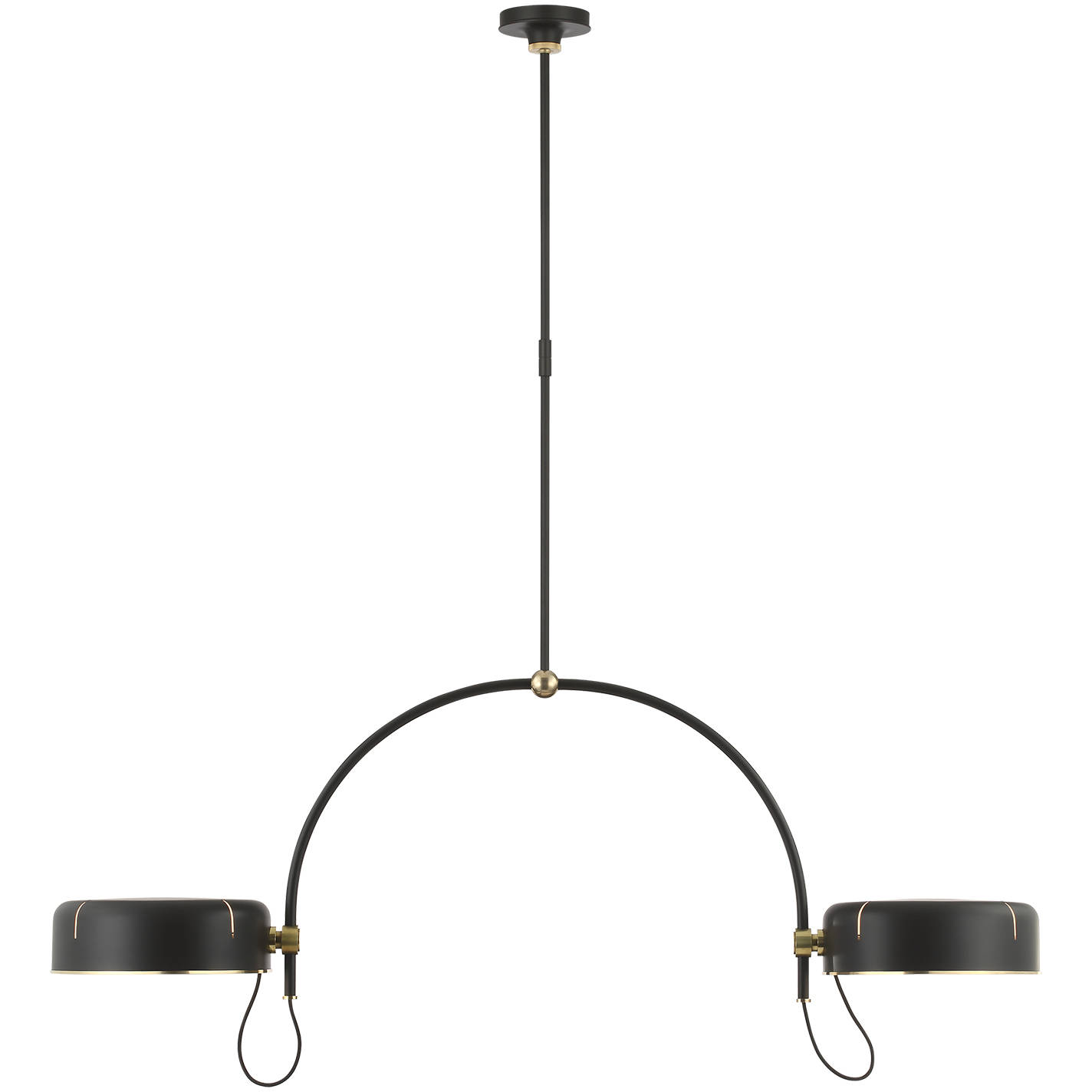 Thomas O'Brien Oso LED 54 inch Modern Iron and Hand-Rubbed Antique ...