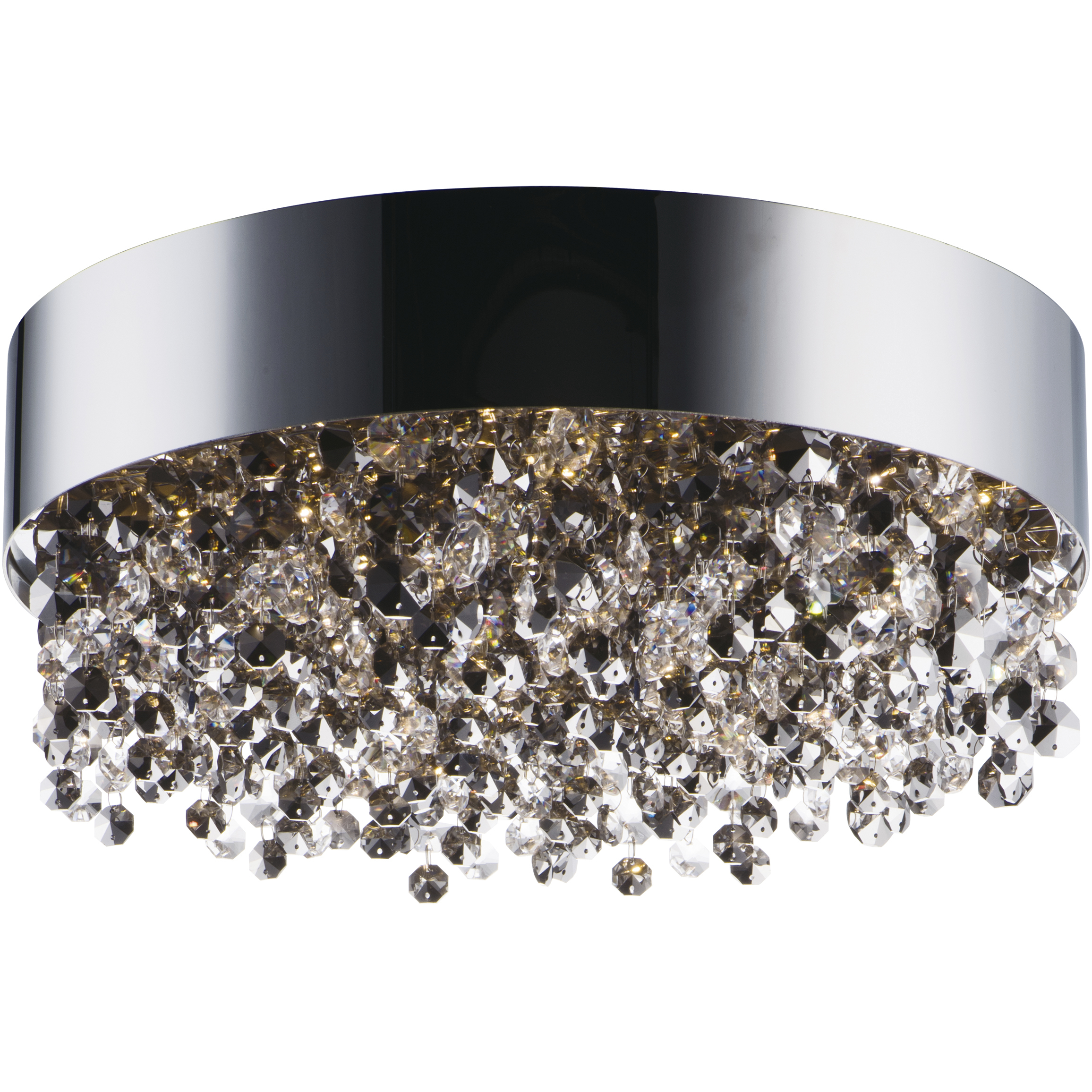 Mystic LED 16 inch Polished Chrome Flush Mount Ceiling Light in Mirror ...