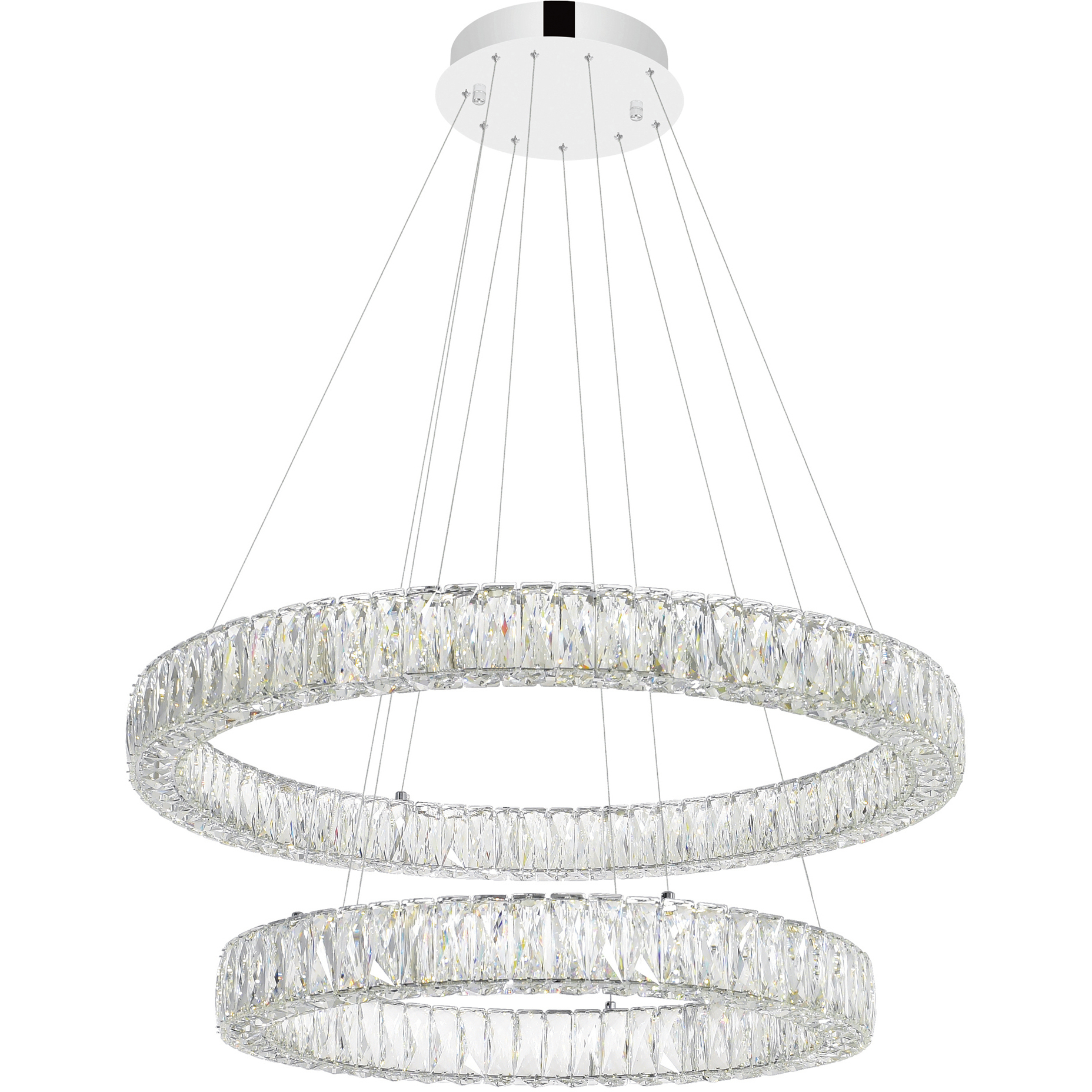 CWI Lighting 1044P32-601-R-2C-B Madeline LED 32 inch Chrome Down ...