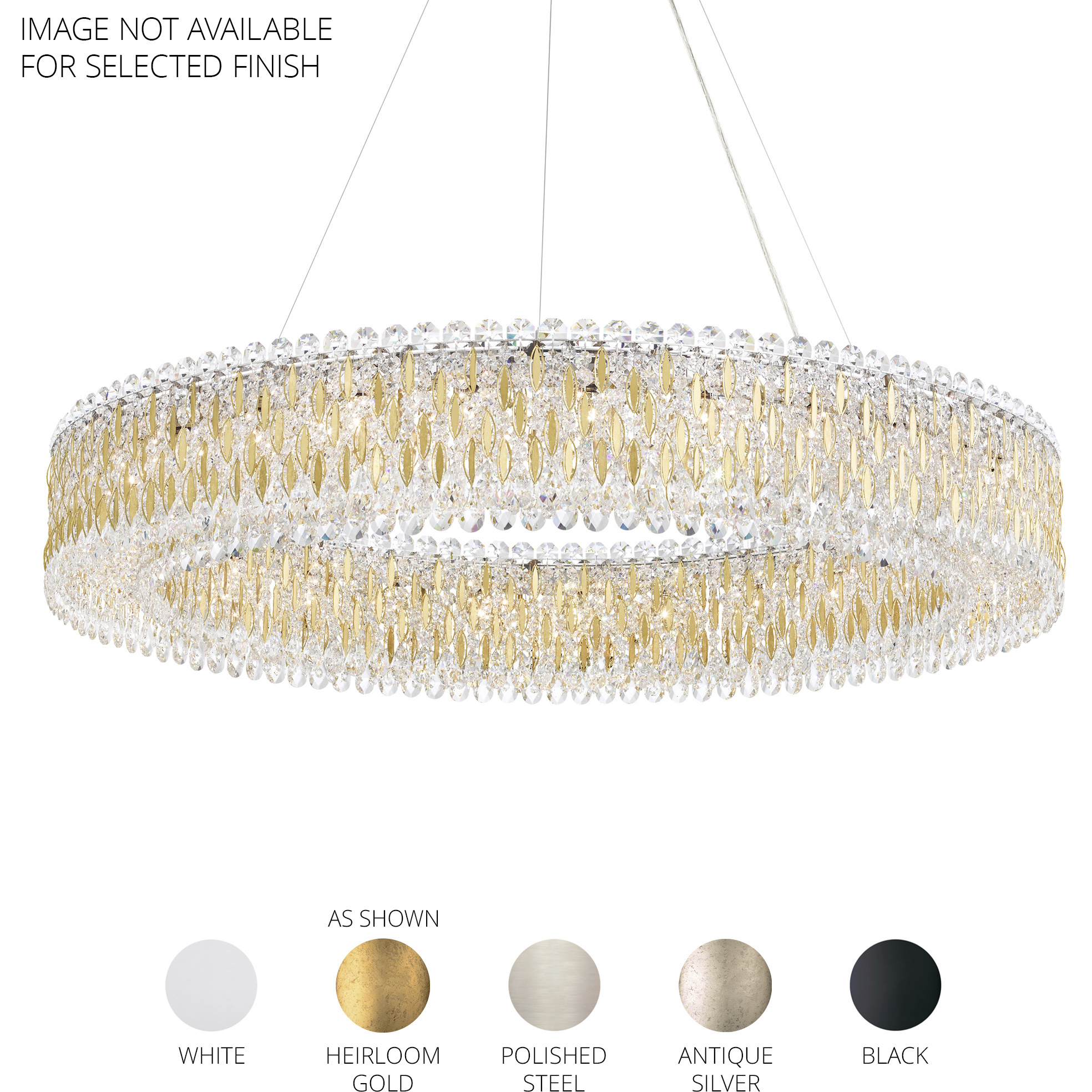 Schonbek RS8350N-51H Sarella 27 Light Black Pendant Ceiling Light in ...