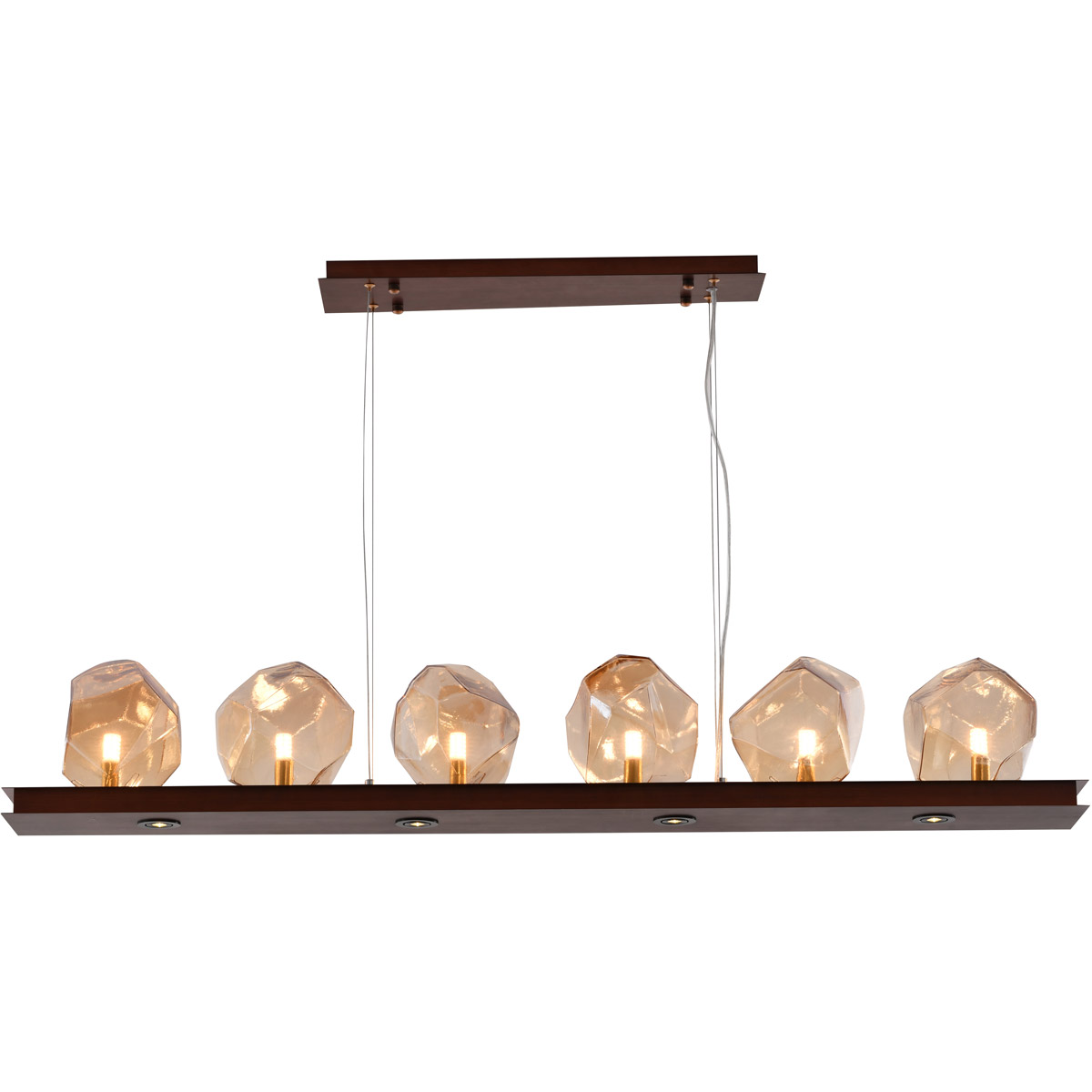 Bethel International DLS89C51B Canada 6 Light 8 inch Bronze Chandelier ...