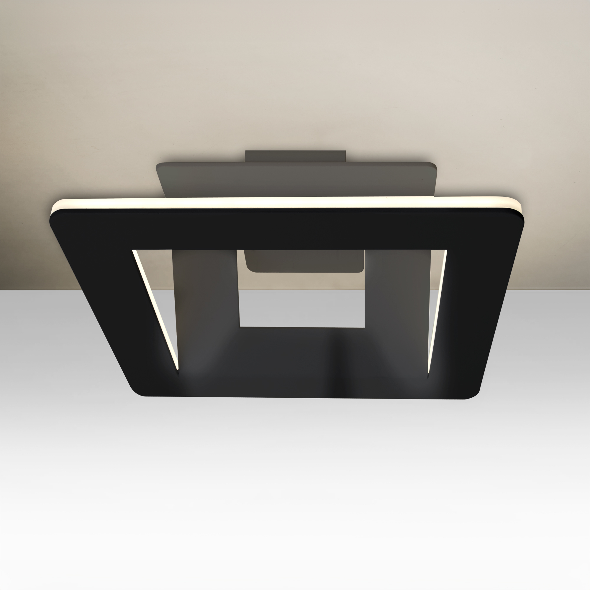 Besa Lighting MATRIX-LED-BK Matrix LED 12 inch Black Semi-Flush Mount ...
