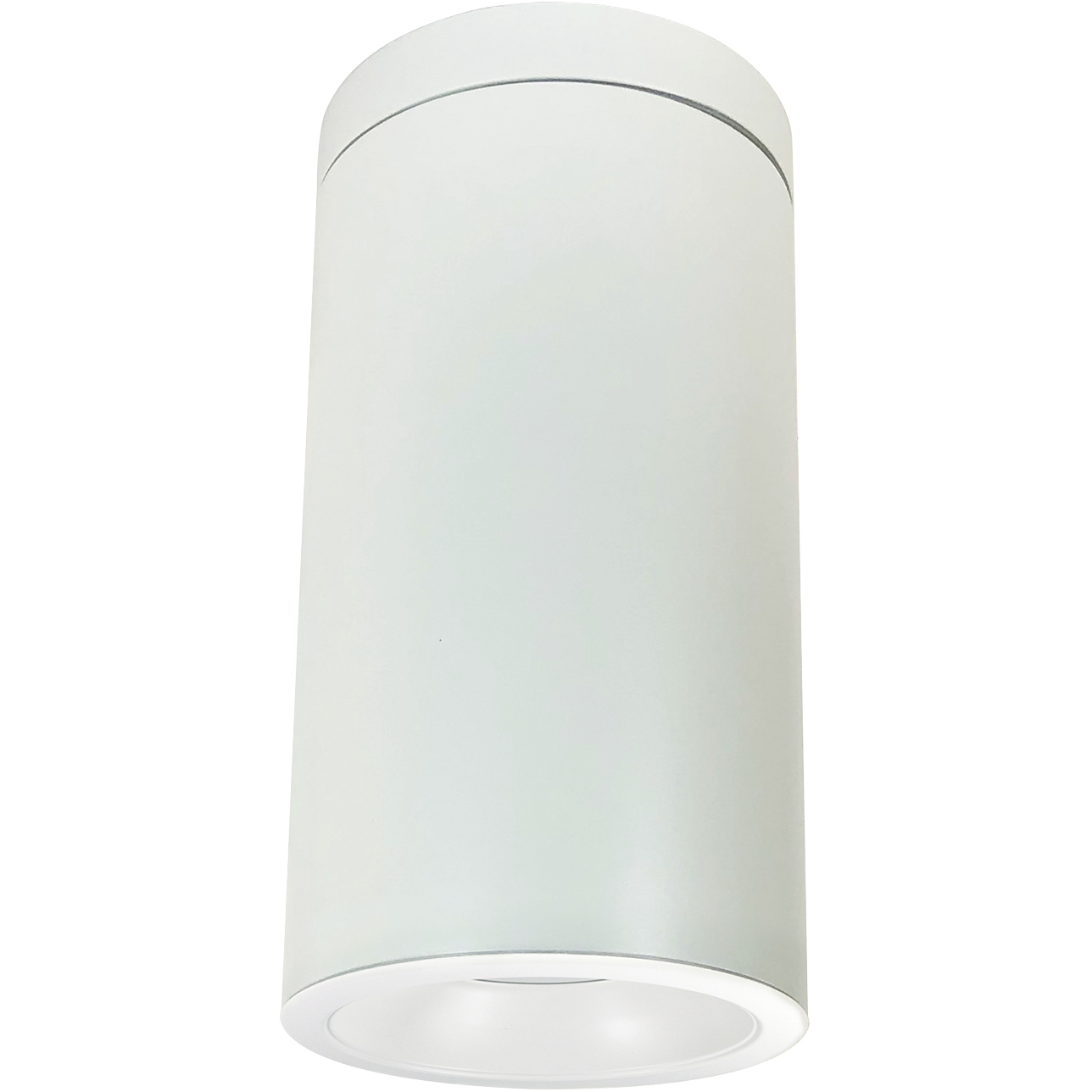 Cobalt Matte Powder White / White Surface Mount Cylinder Ceiling Light ...