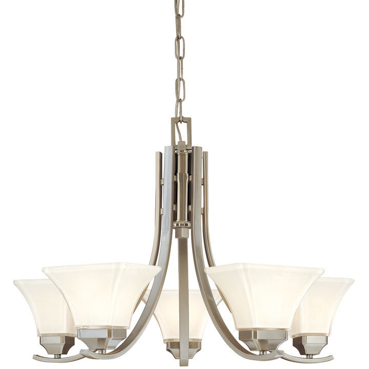 Minka-Lavery 1815-84 Agilis 5 Light 27 inch Brushed Nickel Chandelier ...