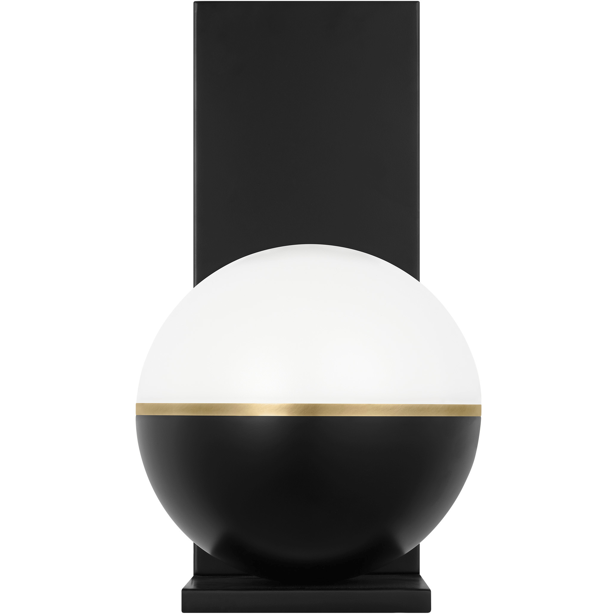 Sean Lavin Akova Wall Sconce Wall Light in Matte Black with Plated Brass