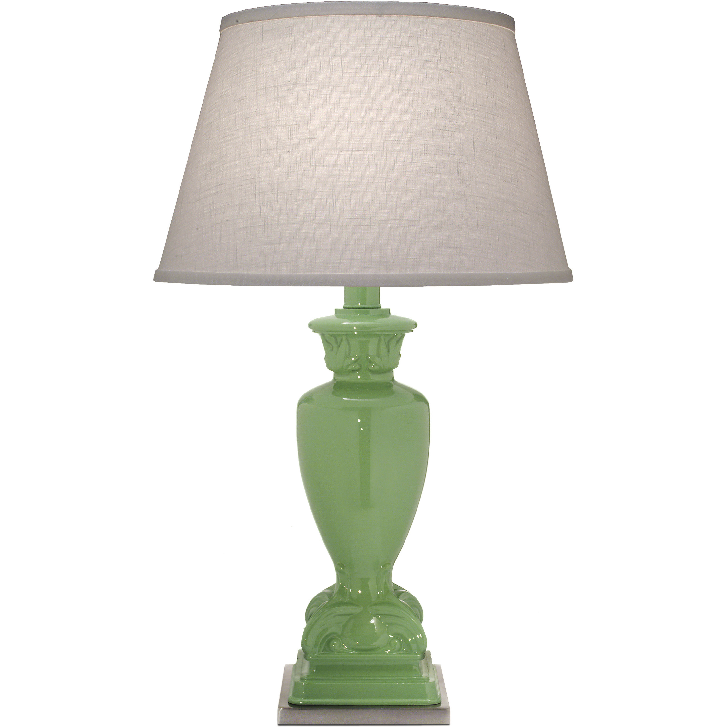 Ellie 28 inch 150 watt Light Green and Satin Nickel Table Lamp Portable ...