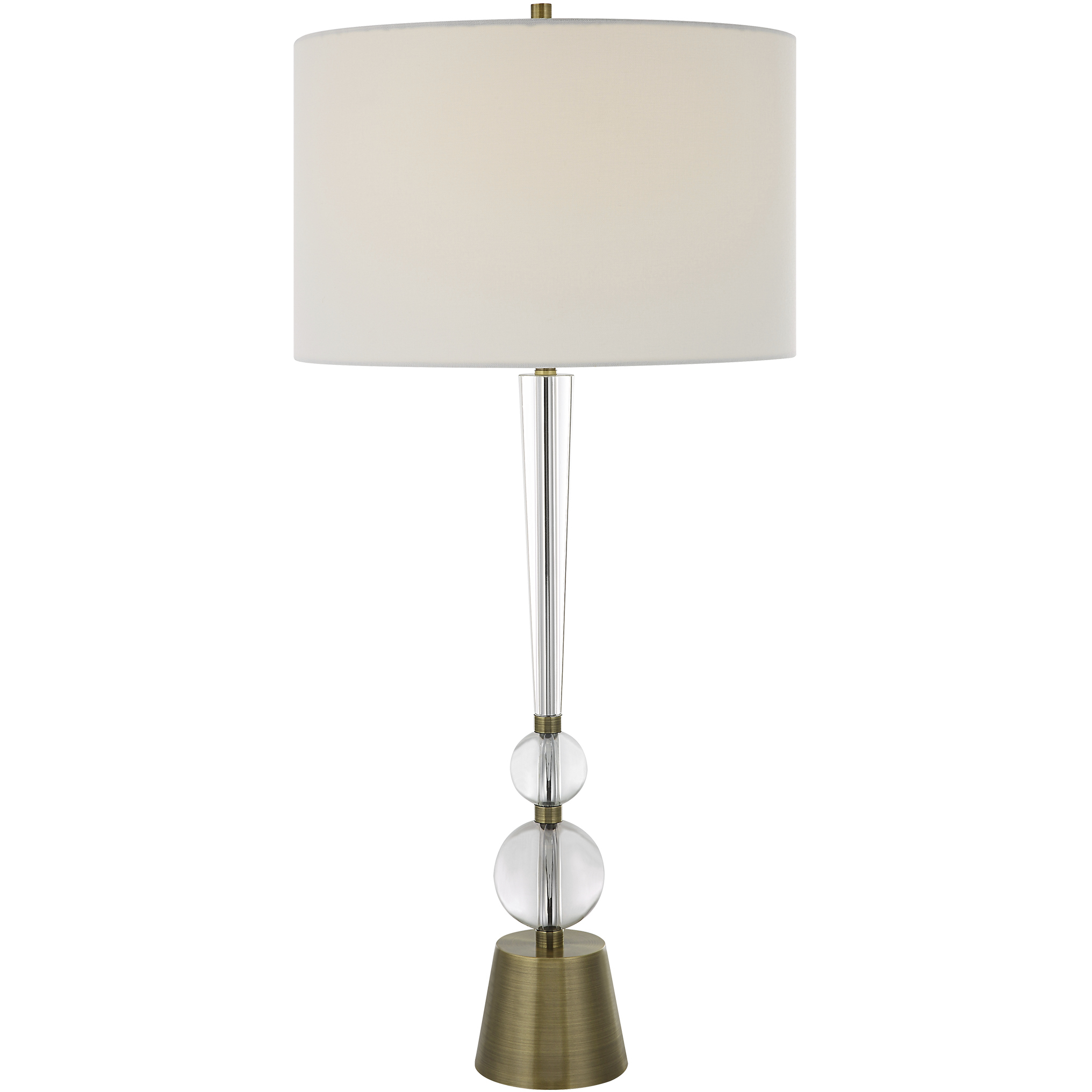 Uttermost 30233 Annily 36.75 inch 150 watt Crystal and Antiqued Brass ...