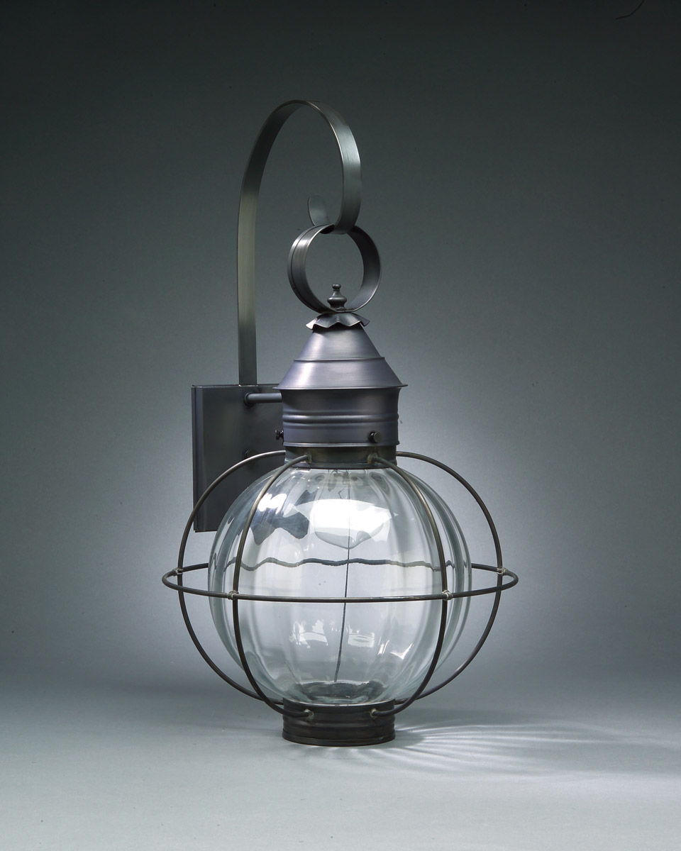 Northeast Lantern 2841-DB-MED-CSG Round Onion 1 Light 24 inch Dark ...