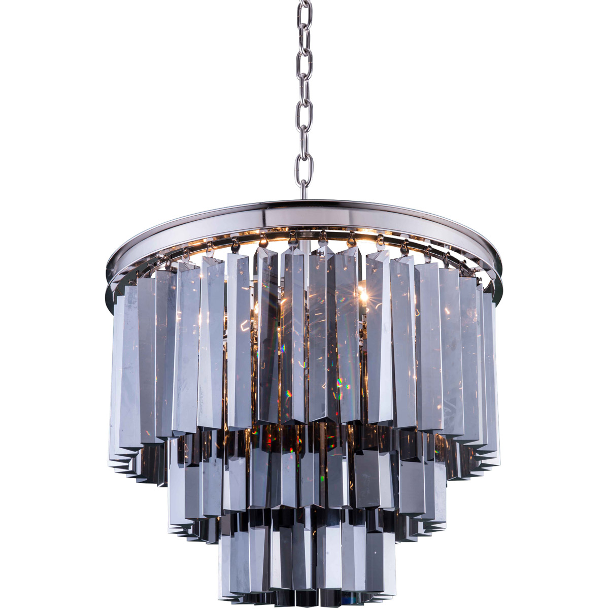 Elegant Lighting 1201D20PN-SS/RC Sydney 9 Light 20 inch Polished Nickel ...