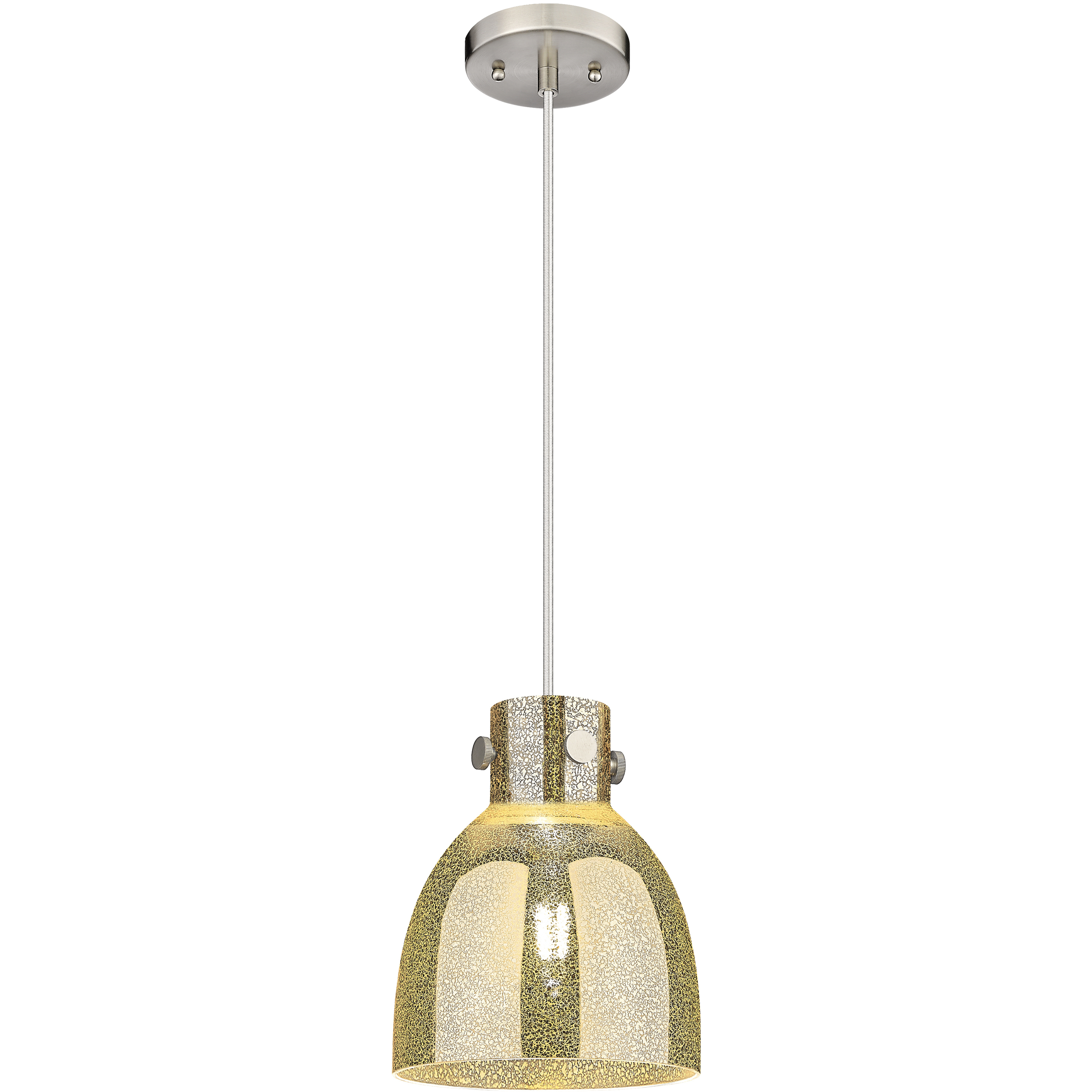 Downtown Urban Newton Bell 1 Light 8 inch Satin Nickel Pendant Ceiling ...