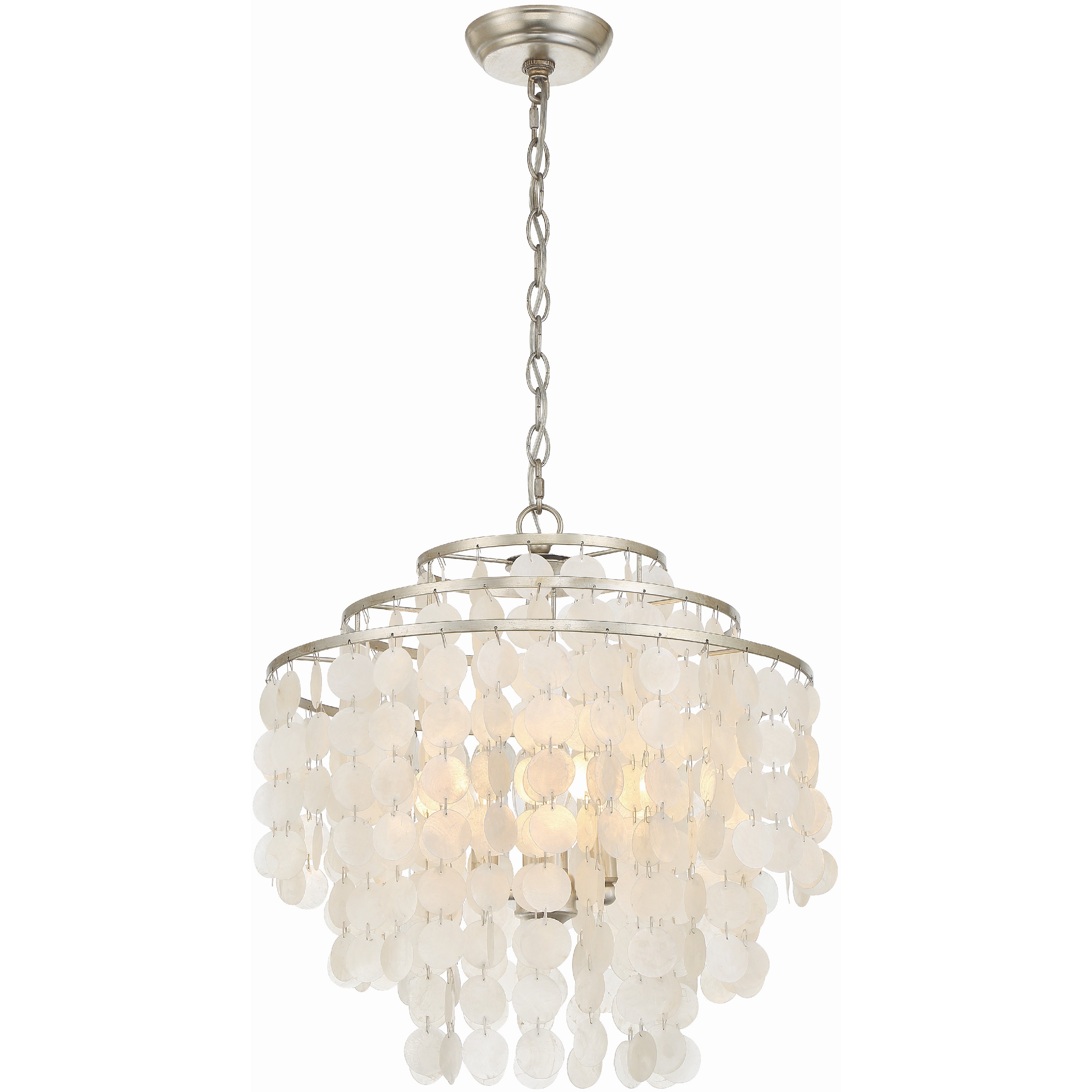 Crystorama BRI-3008-SA Brielle 4 Light 18 inch Antique Silver ...