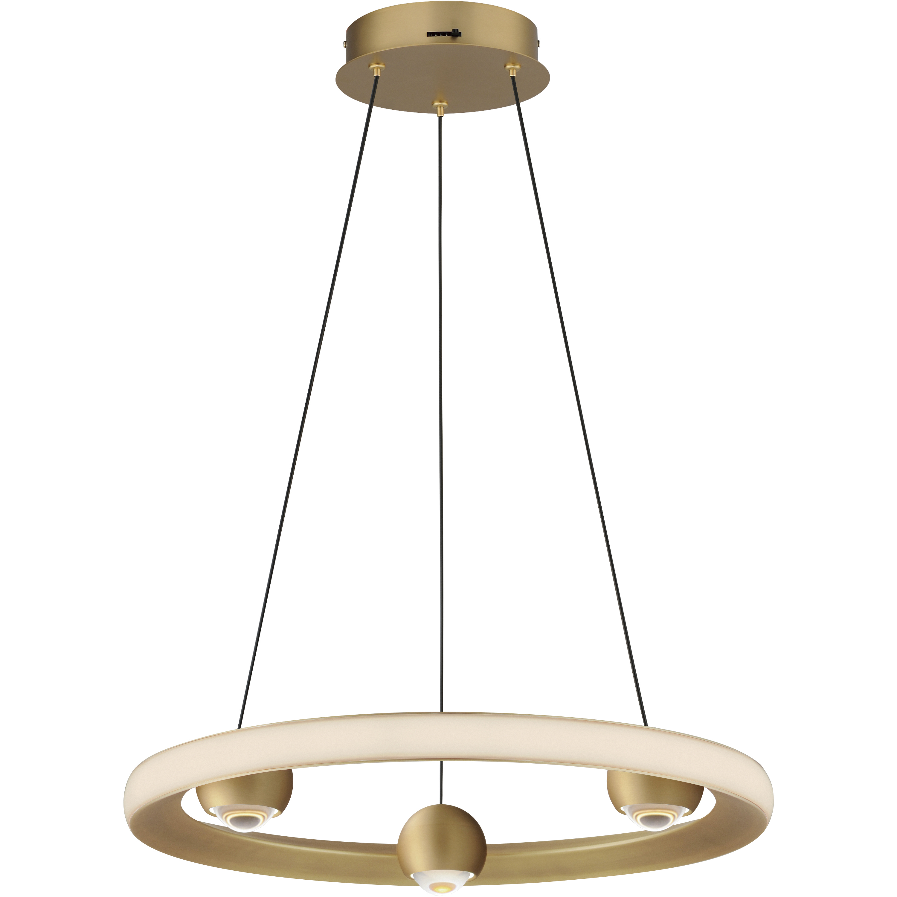 ET2 E23511-GLD Nodes LED 18 inch Gold Ring Pendant Ceiling Light