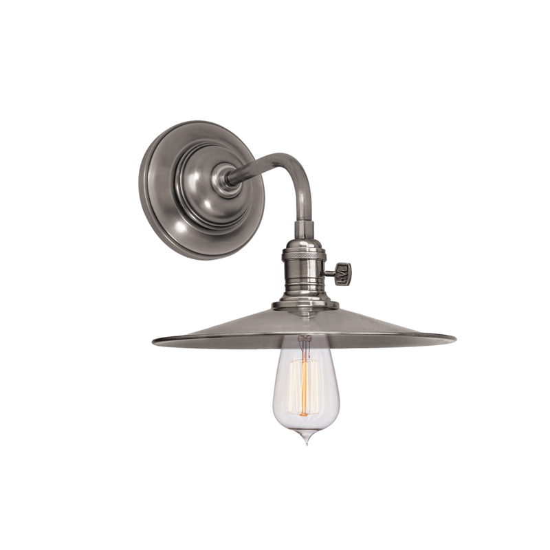 Hudson Valley 8000-HN-MS1 Heirloom 1 Light 10 inch Historic Nickel Wall ...