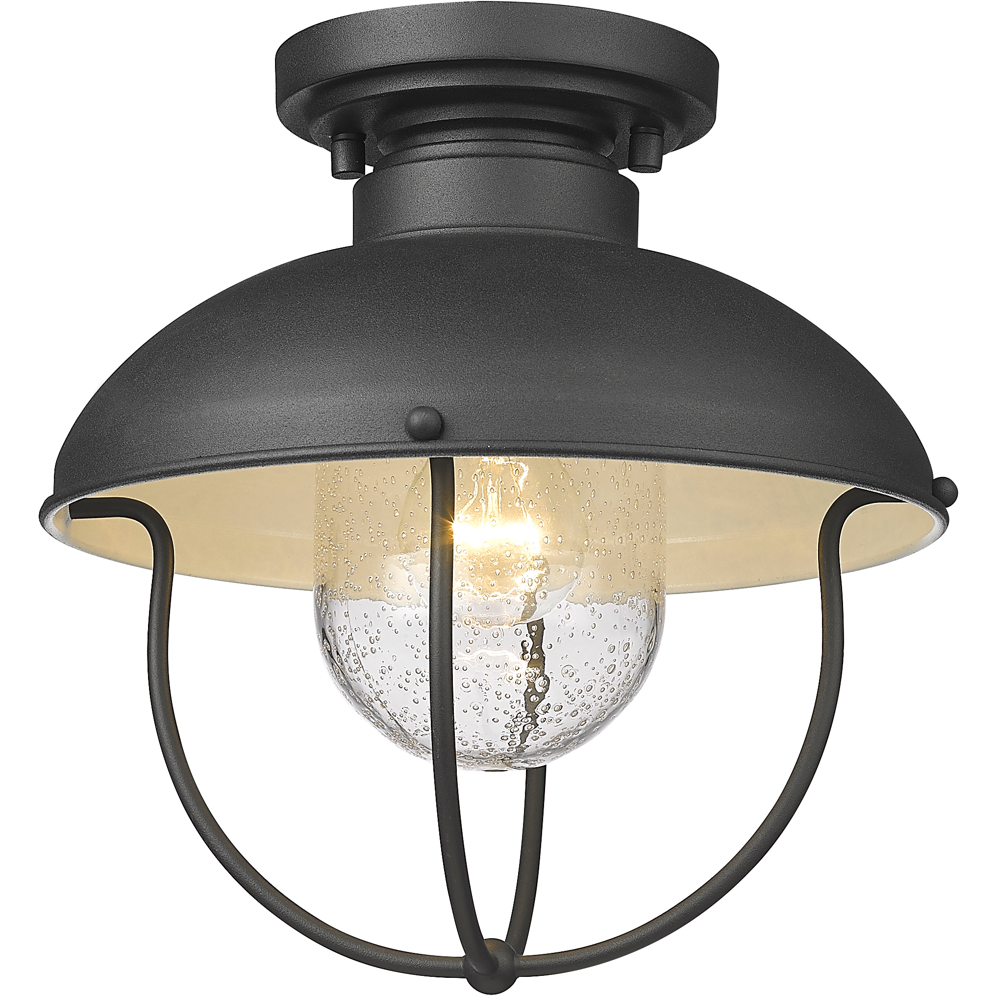 Z-Lite 590F-BK Ansel 1 Light 11 inch Black Outdoor Flush Mount