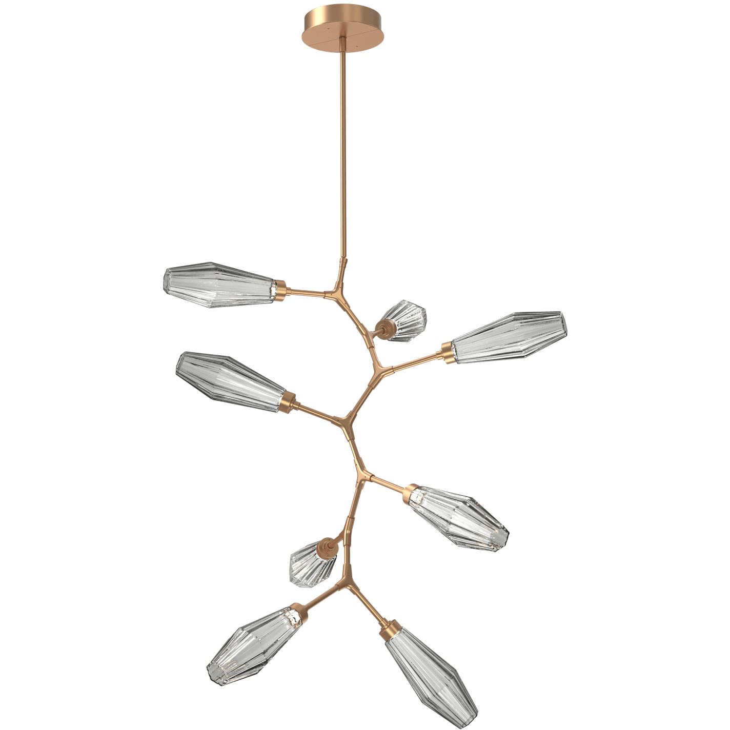 Aalto LED 37.1 inch Novel Brass Chandelier Ceiling Light, Modern Vine