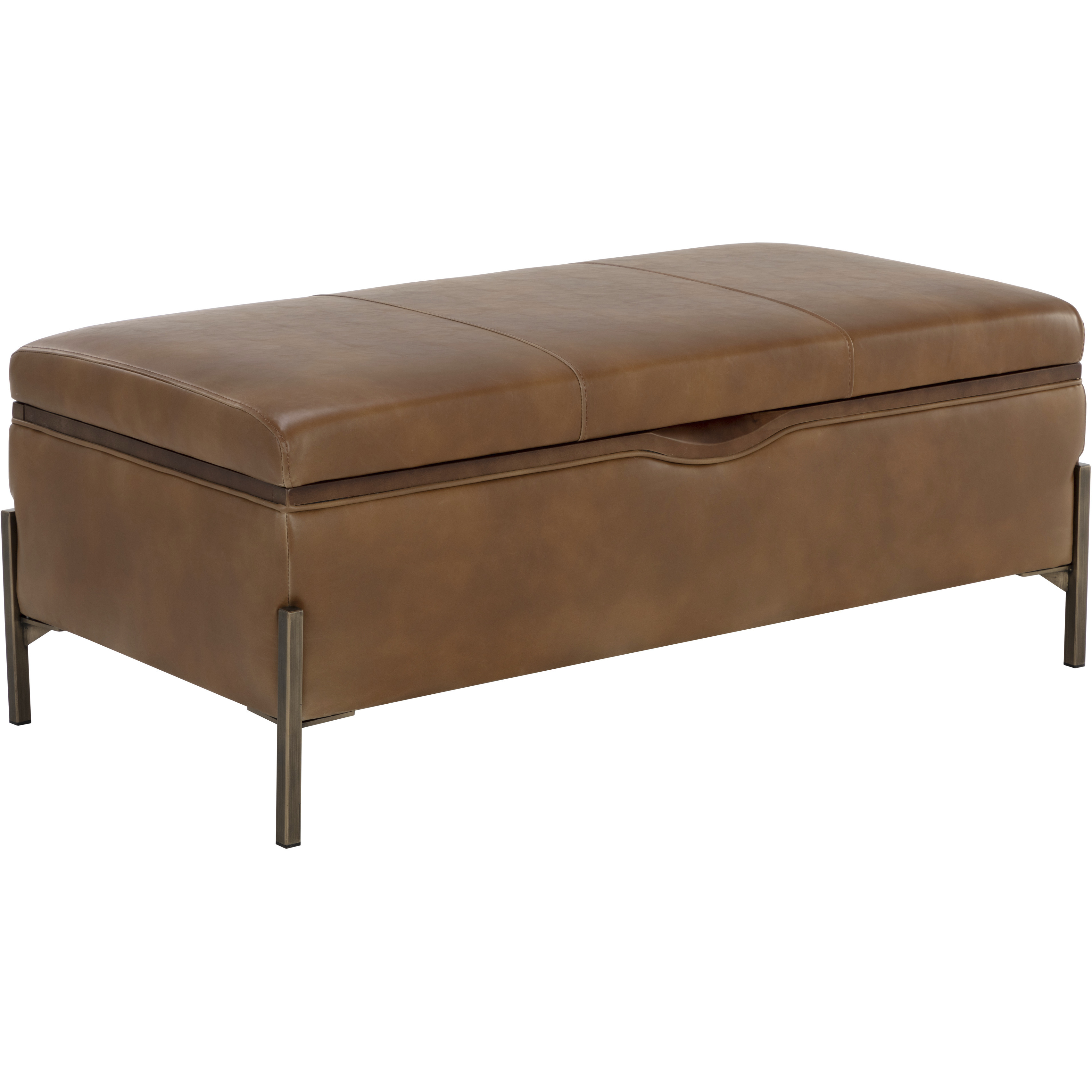 SUNPAN 109900 Kael Tobacco Tan Storage Bench