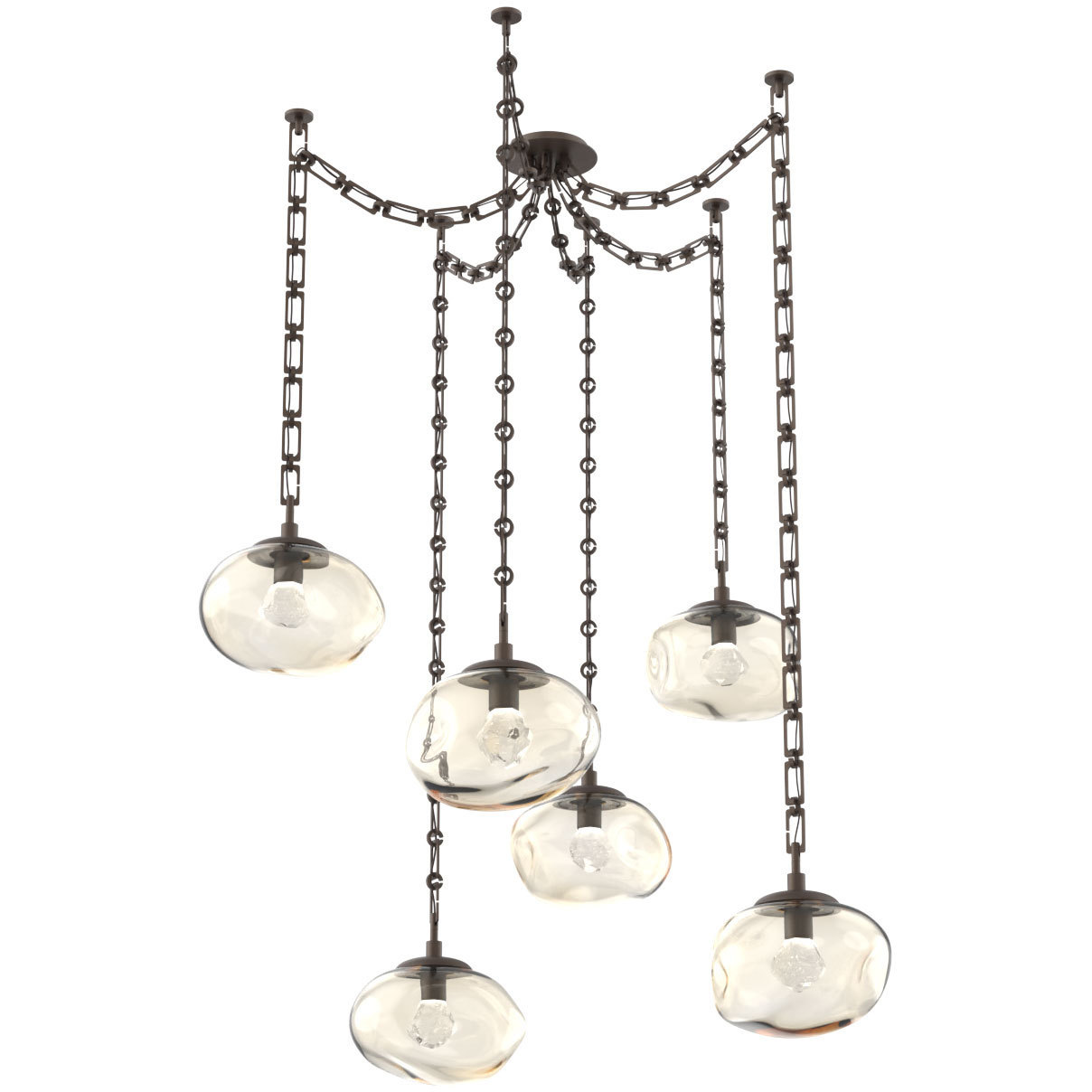 Hammerton Studio SNB0068-06-FB-ZA-CH3-L3 Nova LED 19 inch Flat Bronze ...