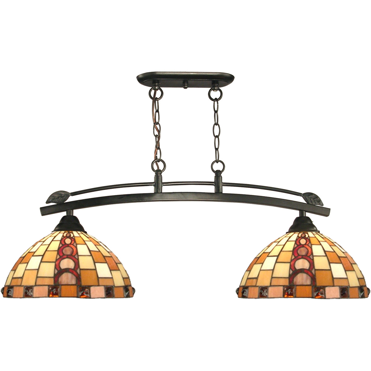 Dale Tiffany STH19080 Springdale 2 Light 36 inch Dark Bronze Island ...