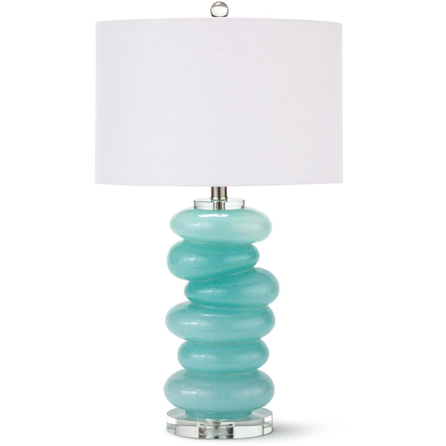 Regina Andrew 13-1510 Stacked Pebble 25.5 inch 150 watt Aqua Table Lamp ...