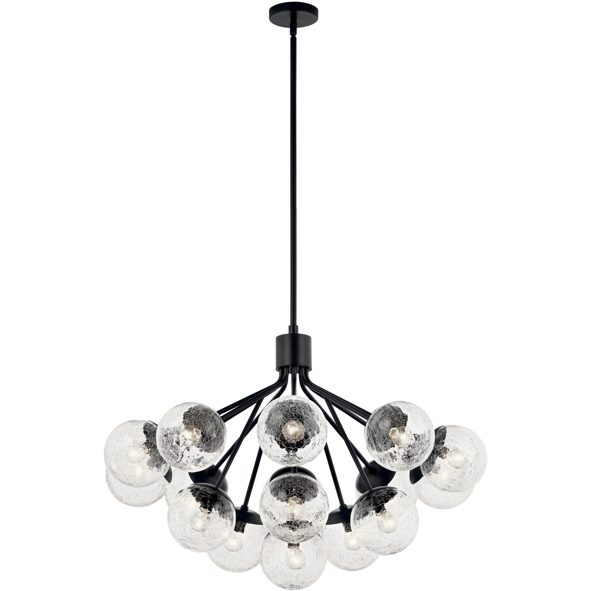 Kichler 52702BK Silvarious 16 Light Black Chandelier/Semi Flush Ceiling ...