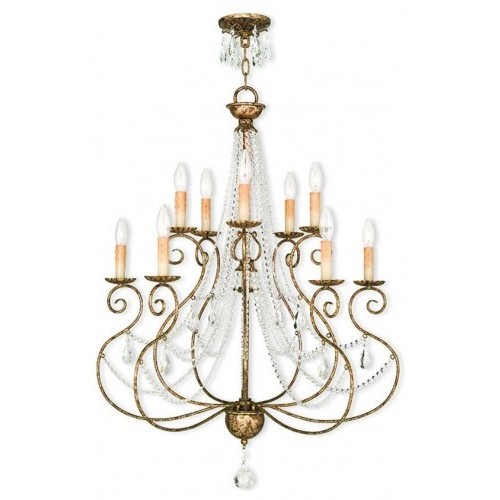 Livex Lighting 51909-36 Isabella 10 Light 32 inch Hand Applied European ...
