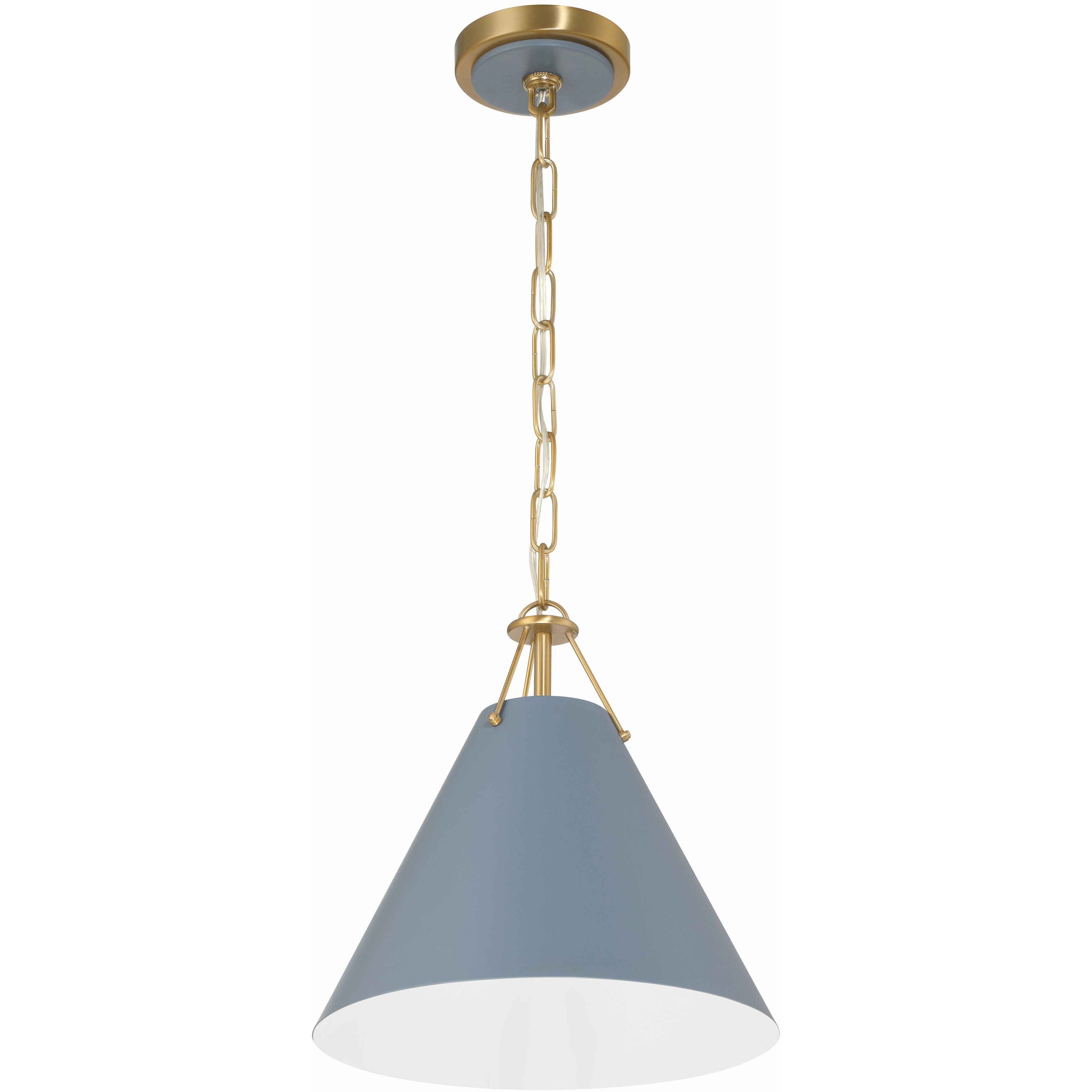 Crystorama XAV-B8301-VG-BL Xavier 1 Light 12 inch Vibrant Gold Mini ...