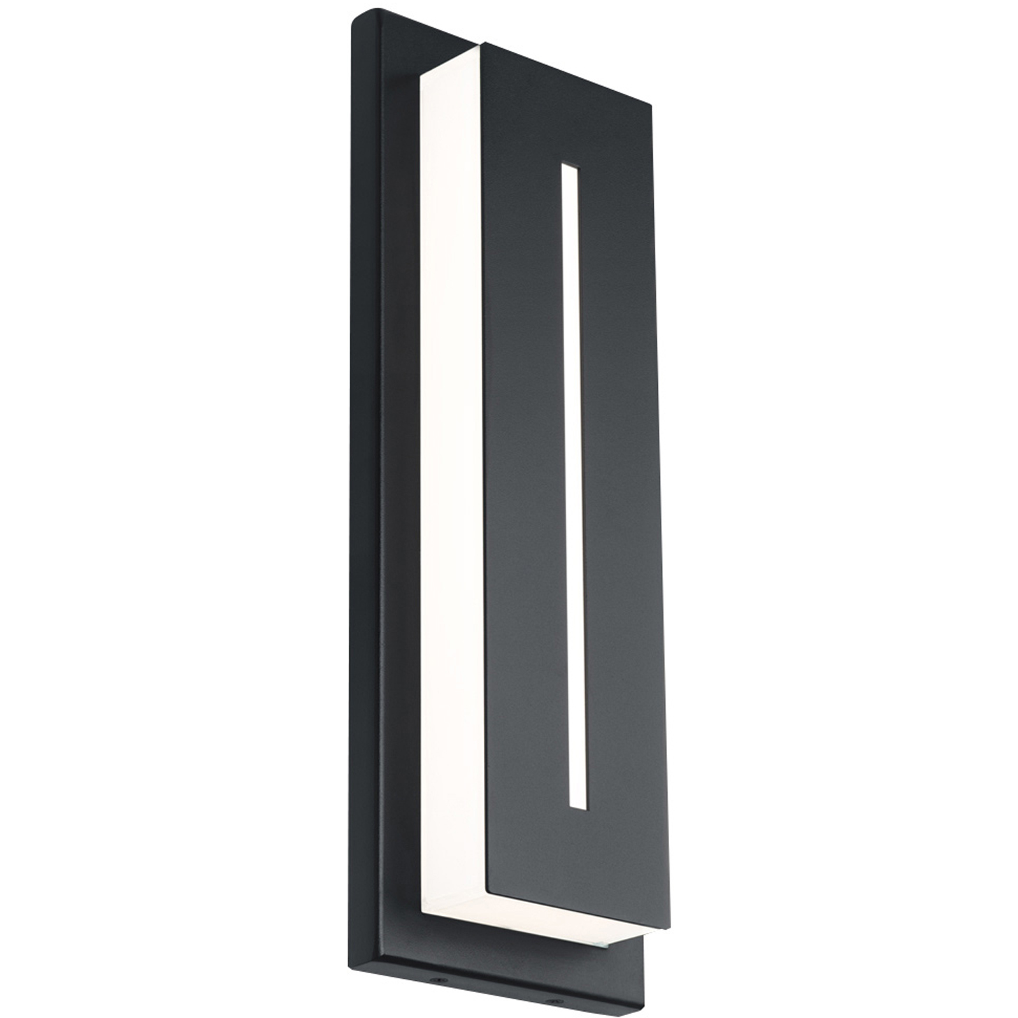 Modern Forms WS-W66216-40-BK Midnight 1 Light 16 inch Black Outdoor Wall Light