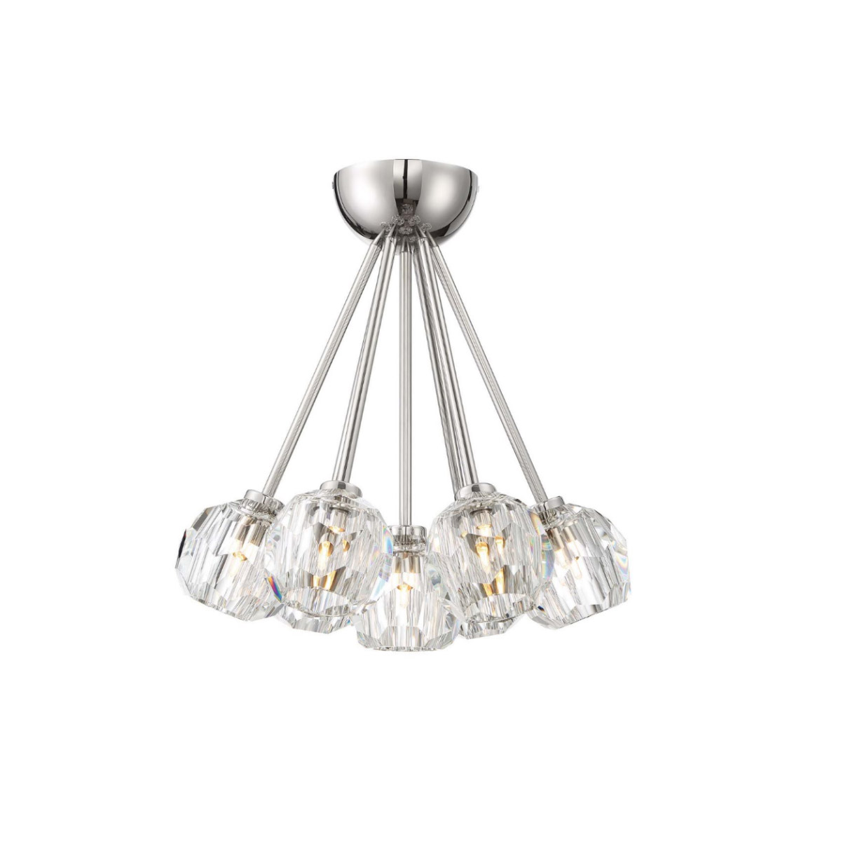 Zeev Lighting FM60050/7/PN Parisian 7 Light 15 inch Polished Nickel ...