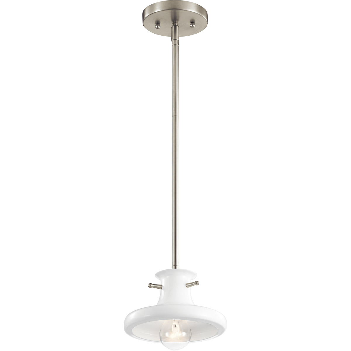 Kichler 52149WH Tilson 1 Light 8 inch White Mini Pendant Ceiling Light
