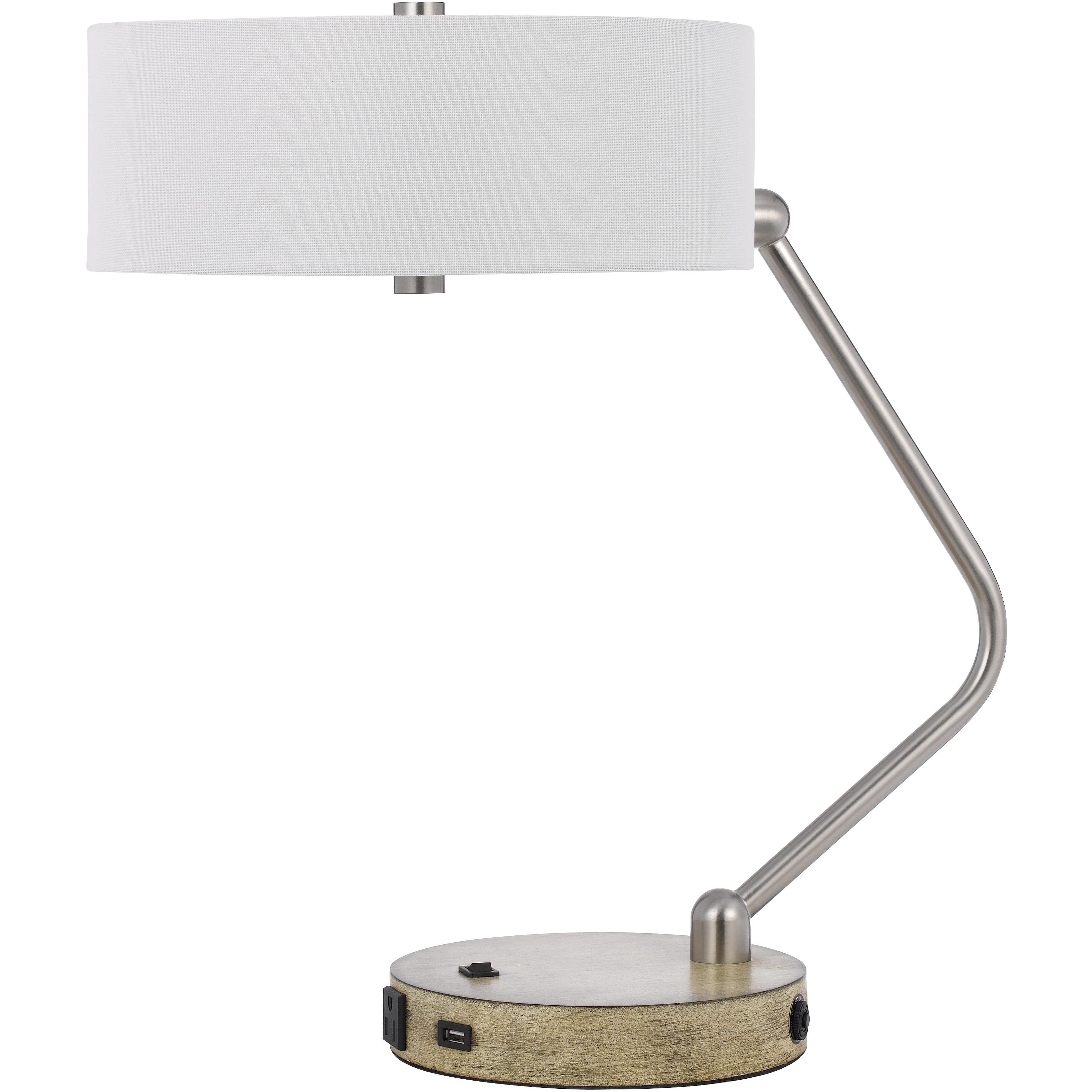 Cal Lighting BO-3058DK-BS Marcos 20 inch 60 watt Brushed Steel Desk ...