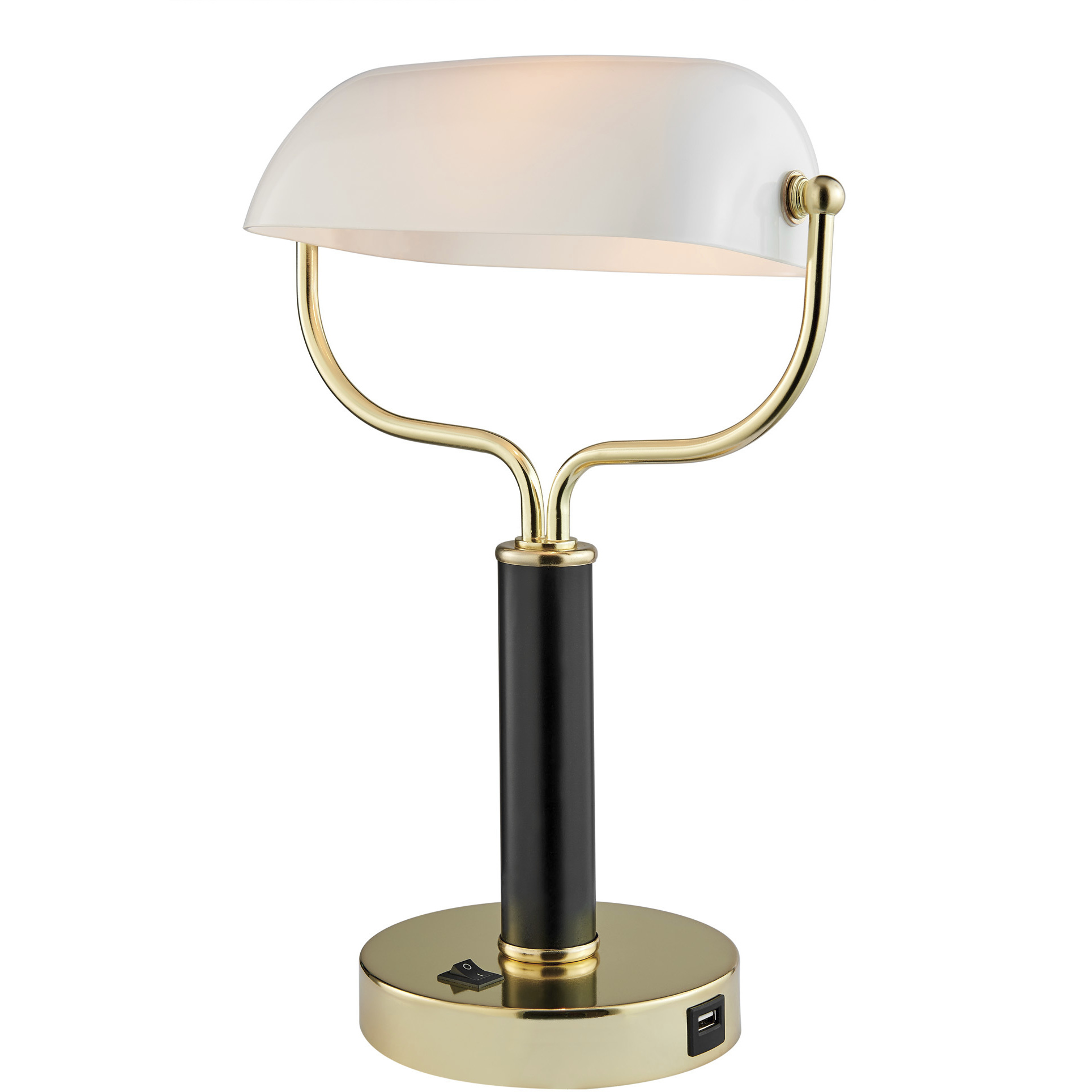 Lite Source LS-23807GOLD/BK Yanni 15 inch 60 watt Gold Table Lamp Portable Light